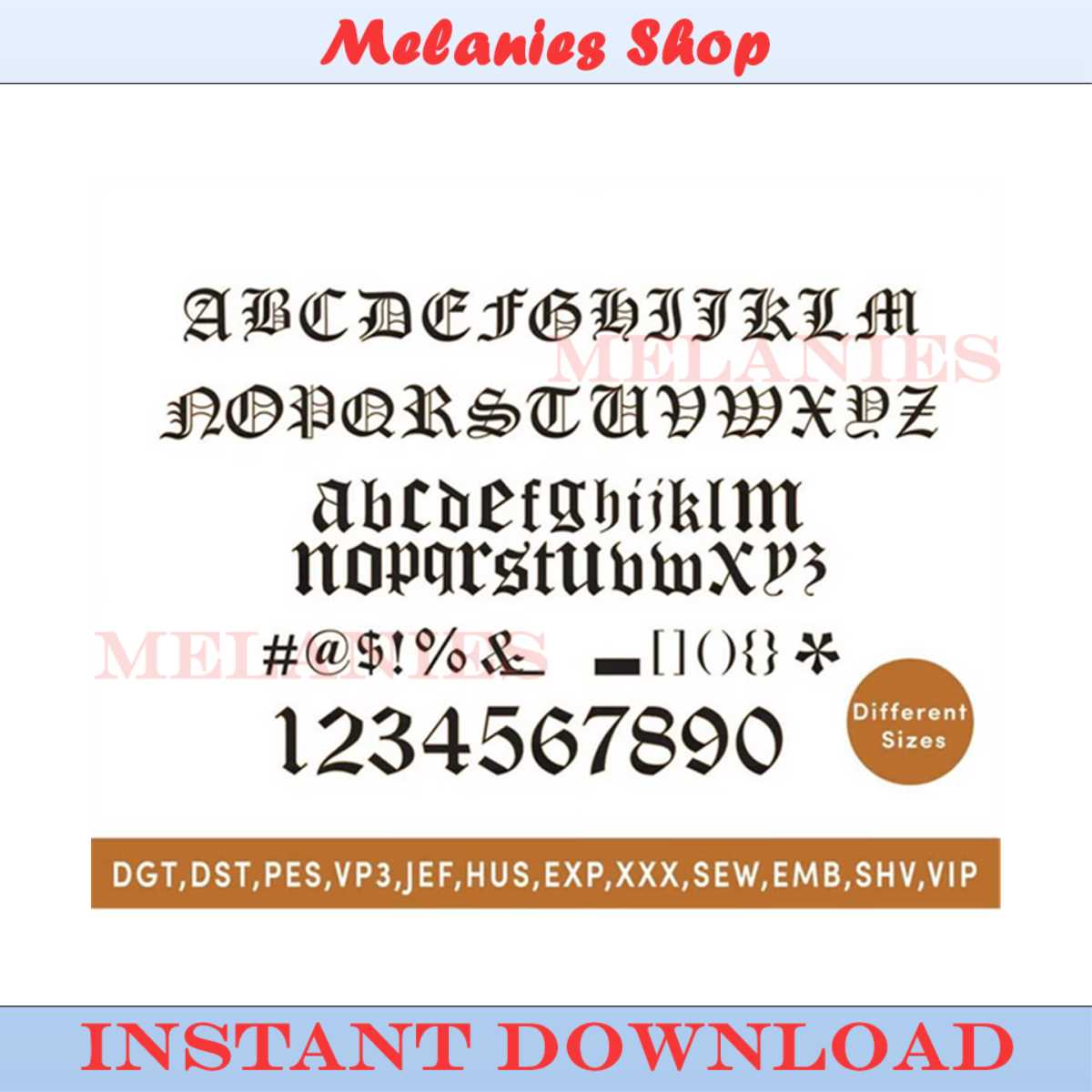 Old English Gothic Embroidery Font, Alphabet Machine Embroid | Inspire ...