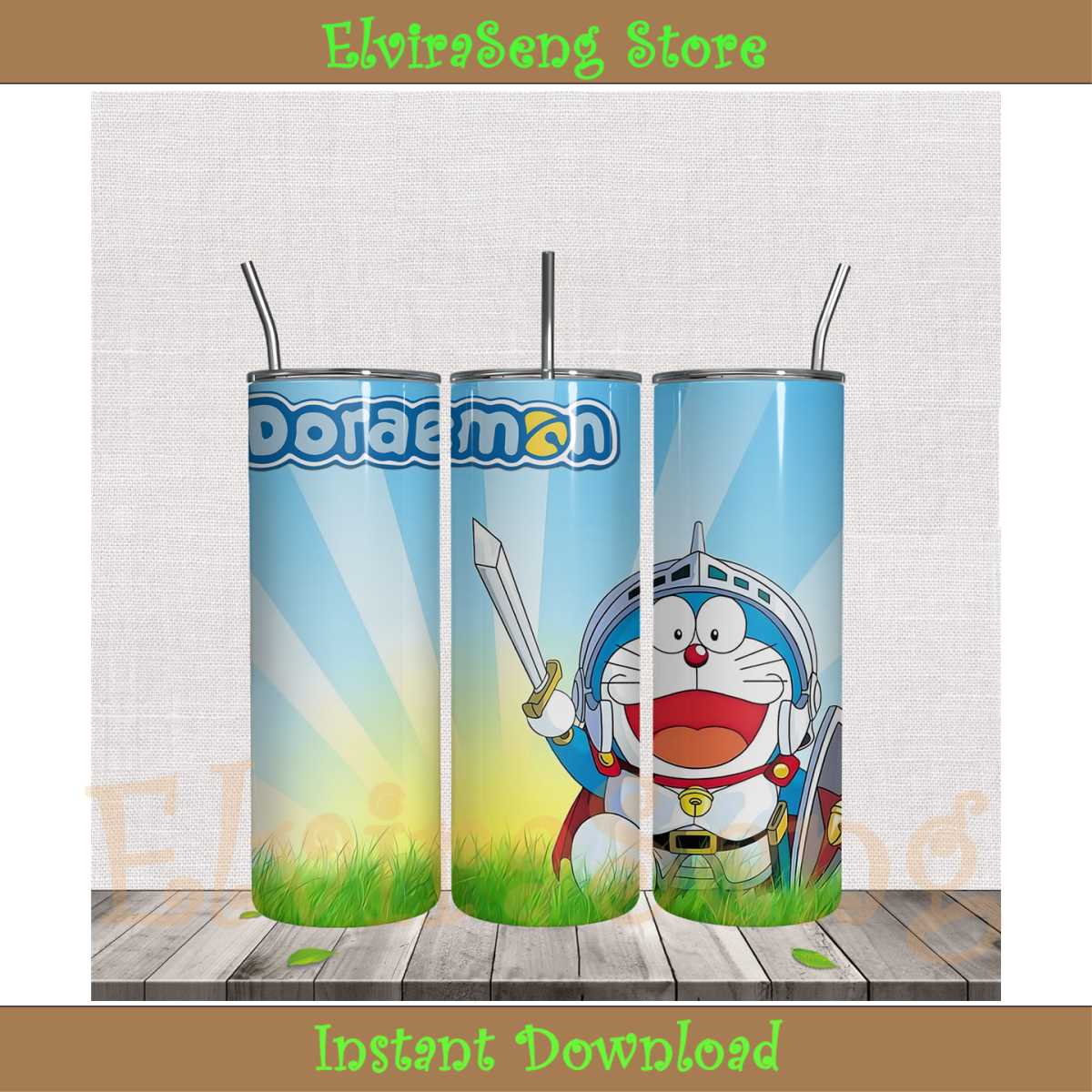 Doraemon Knight Tumbler Sun Kingdom Sword Warrior PNG - Inspire Uplift