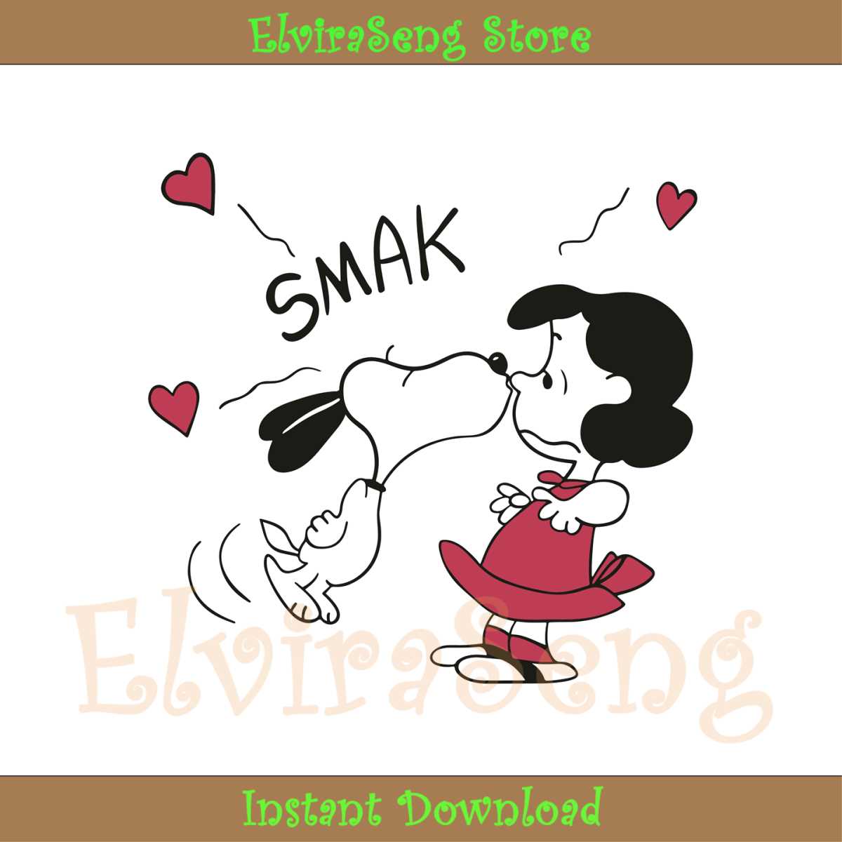 Smak Snoopy Lucy Svg | Inspire Uplift