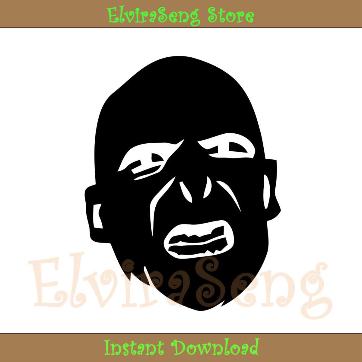 Harry Potter Voldemort Face Silhouette SVG Vector Cut File | Inspire Uplift