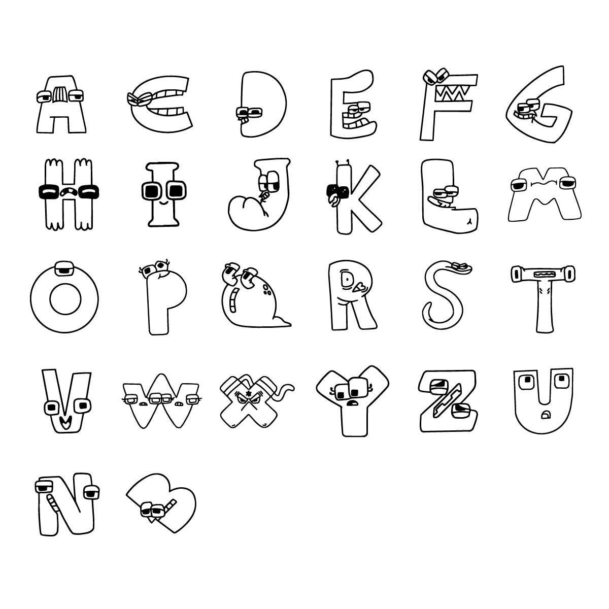 Alphabet lore coloring pa | Inspire Uplift