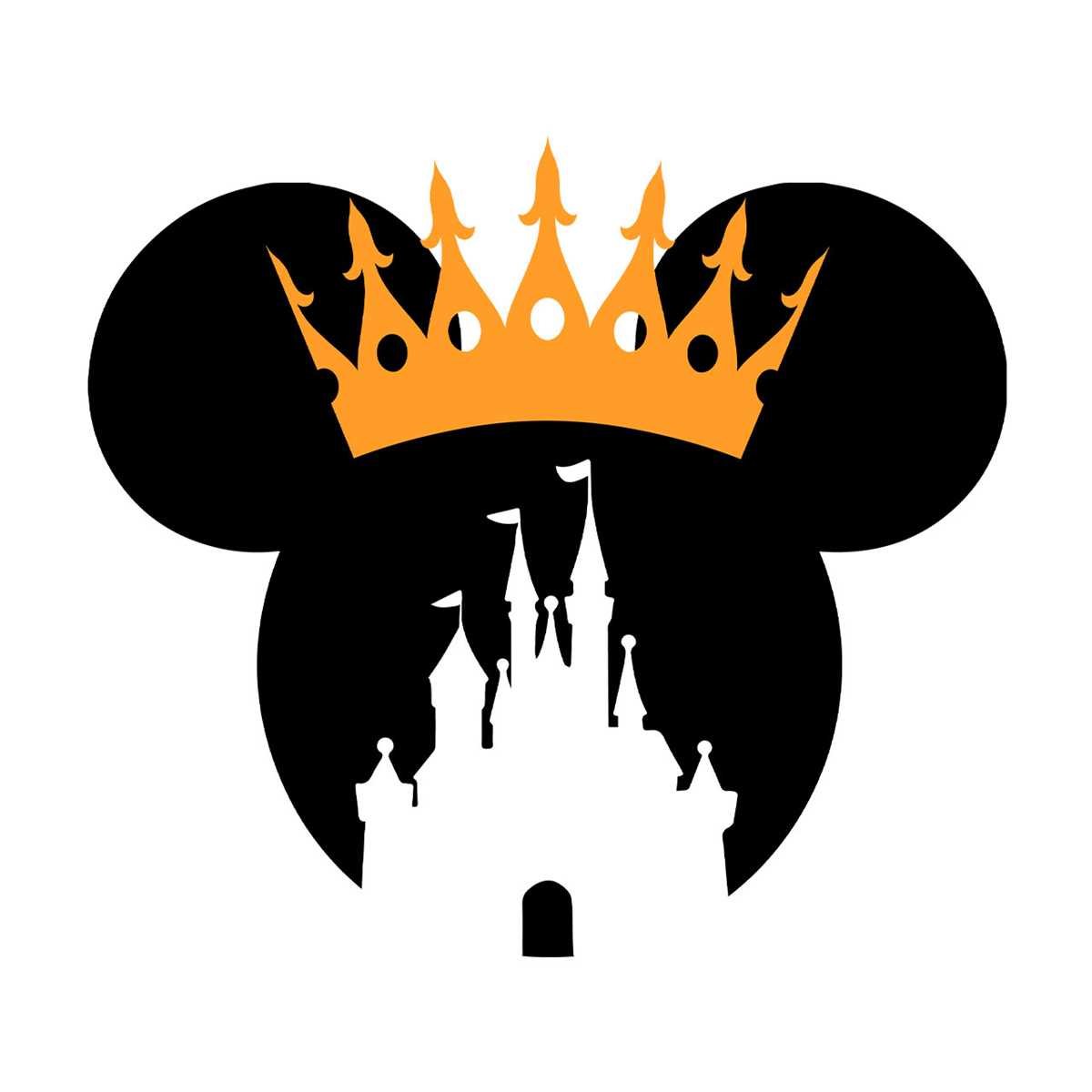Orange Crown Princess Minnie Mouse Magic Kingdom SVG | Inspire Uplift