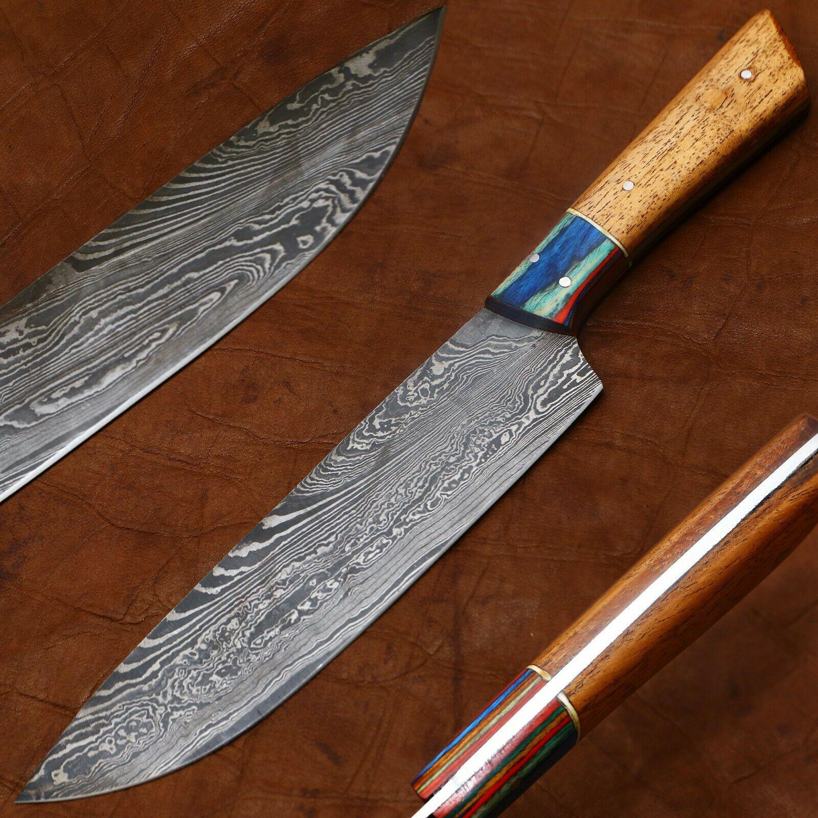 Luxury Damascus Steel Chef Knife | Handmade 11-Inch Cooking | Inspire ...