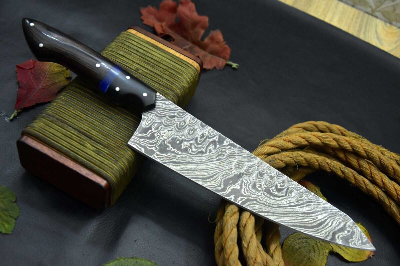 Hand Forged 12 Inch Damascus Chef Knife | Premium Hardwood | Inspire Uplift