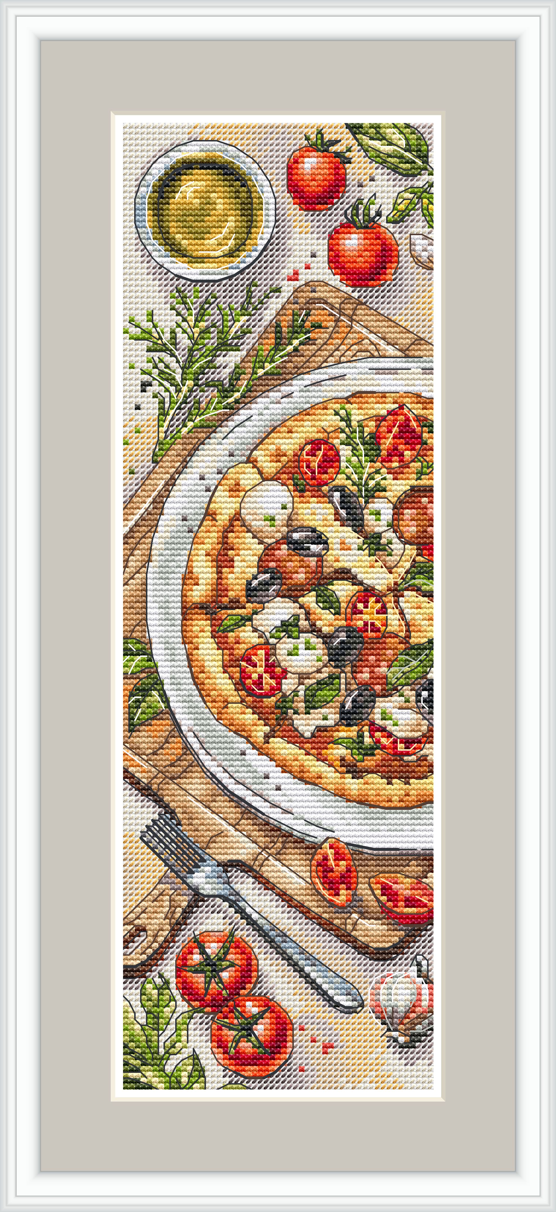 Italy Cross Stitch Pattern Pizza Cross Stitch Pattern Kitche | Inspire ...