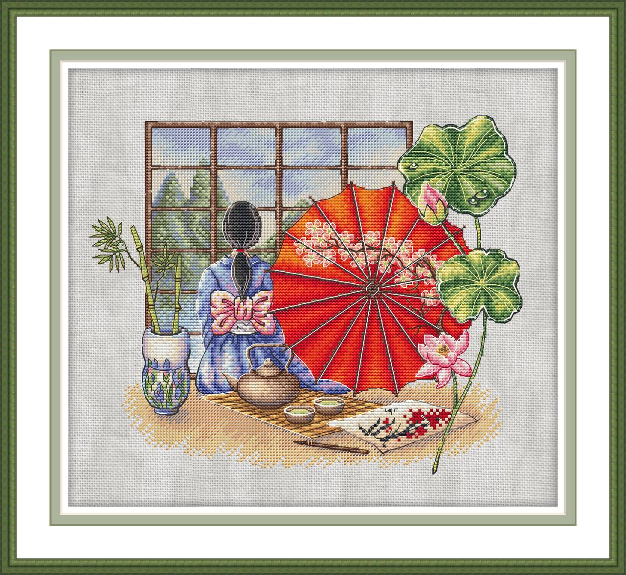 Japan Cross Stitch Pattern Japanese Girl Cross Stitch Patter | Inspire ...