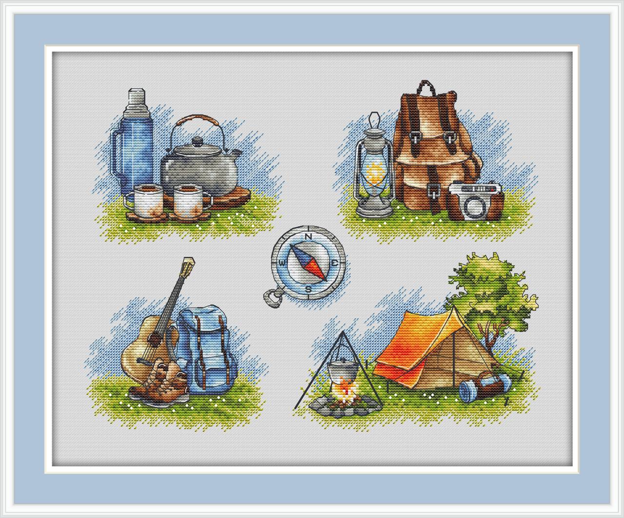 Camping Cross Stitch Pattern Nature Cross Stitch Pattern Lan | Inspire ...