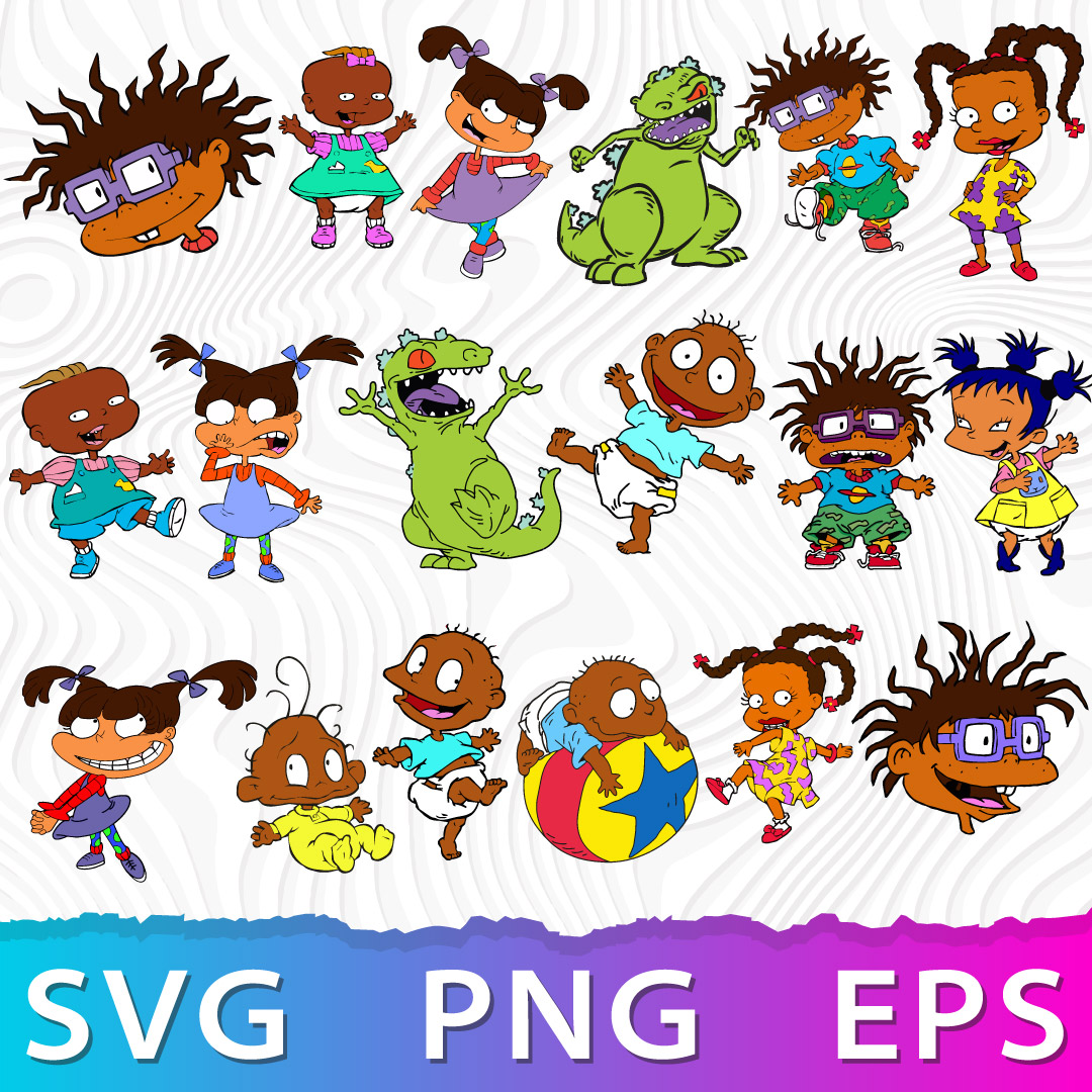 Rugrats Afro Characters SVG Bundle, Rugrats Afro Cricut Desi - Inspire ...