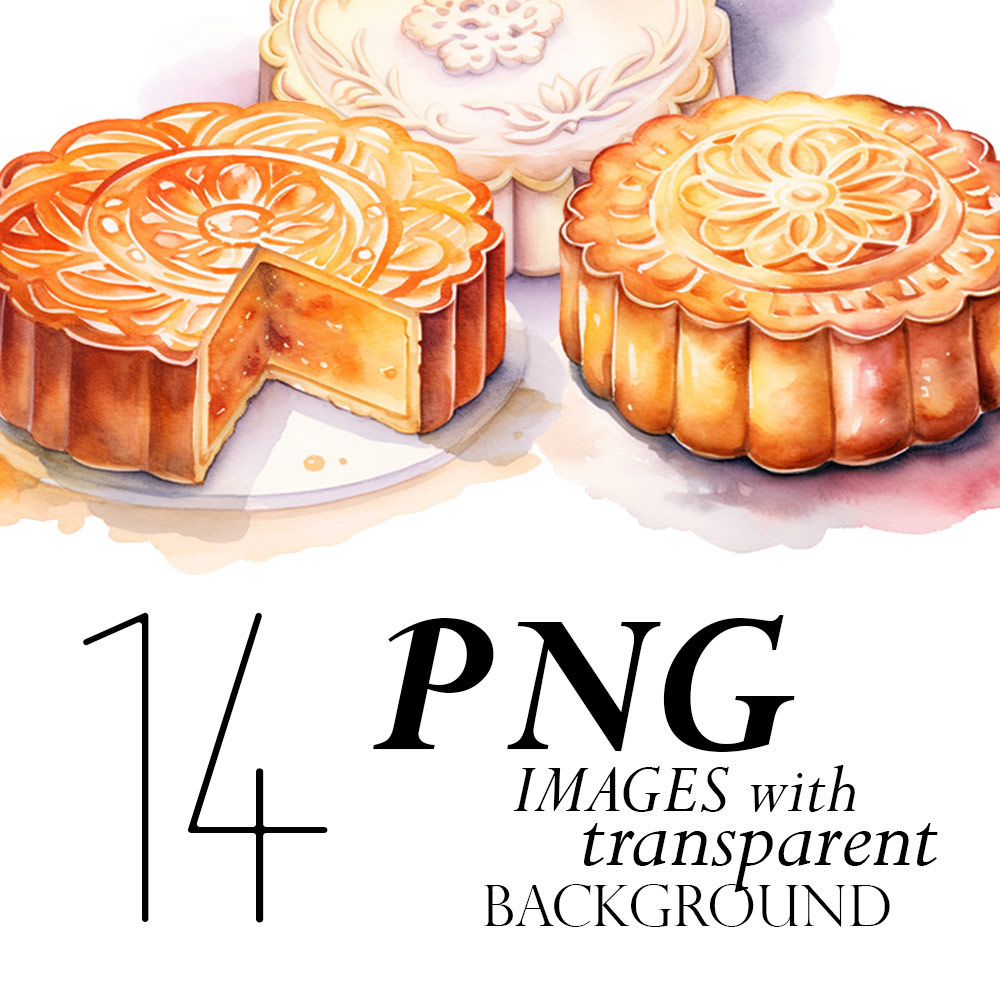 Watercolor Mooncake Clipart Png, Mid Autumn Festival Clipart - Inspire ...