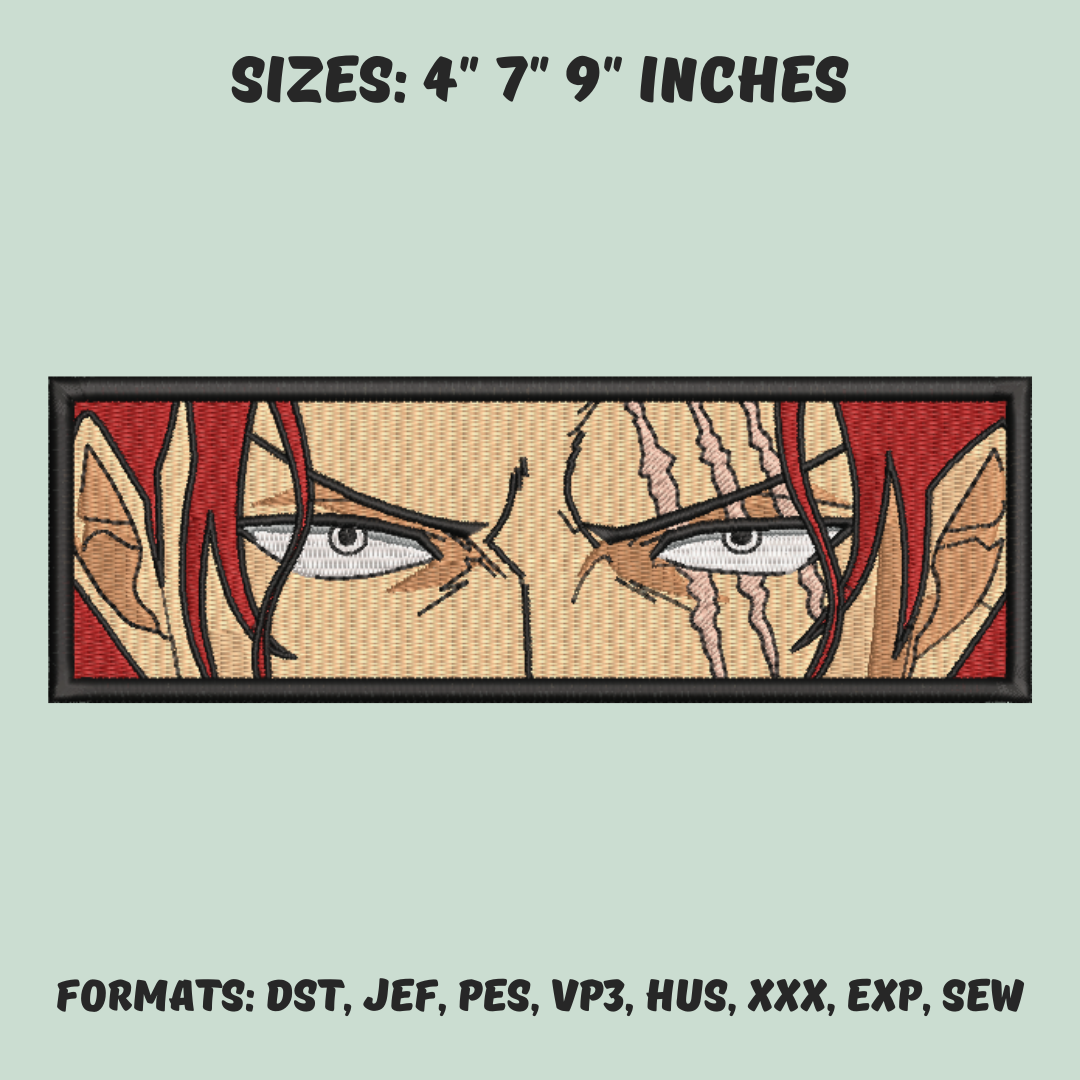 Shanks Embroidery Design file, One Piece Anime Embroidery De - Inspire ...