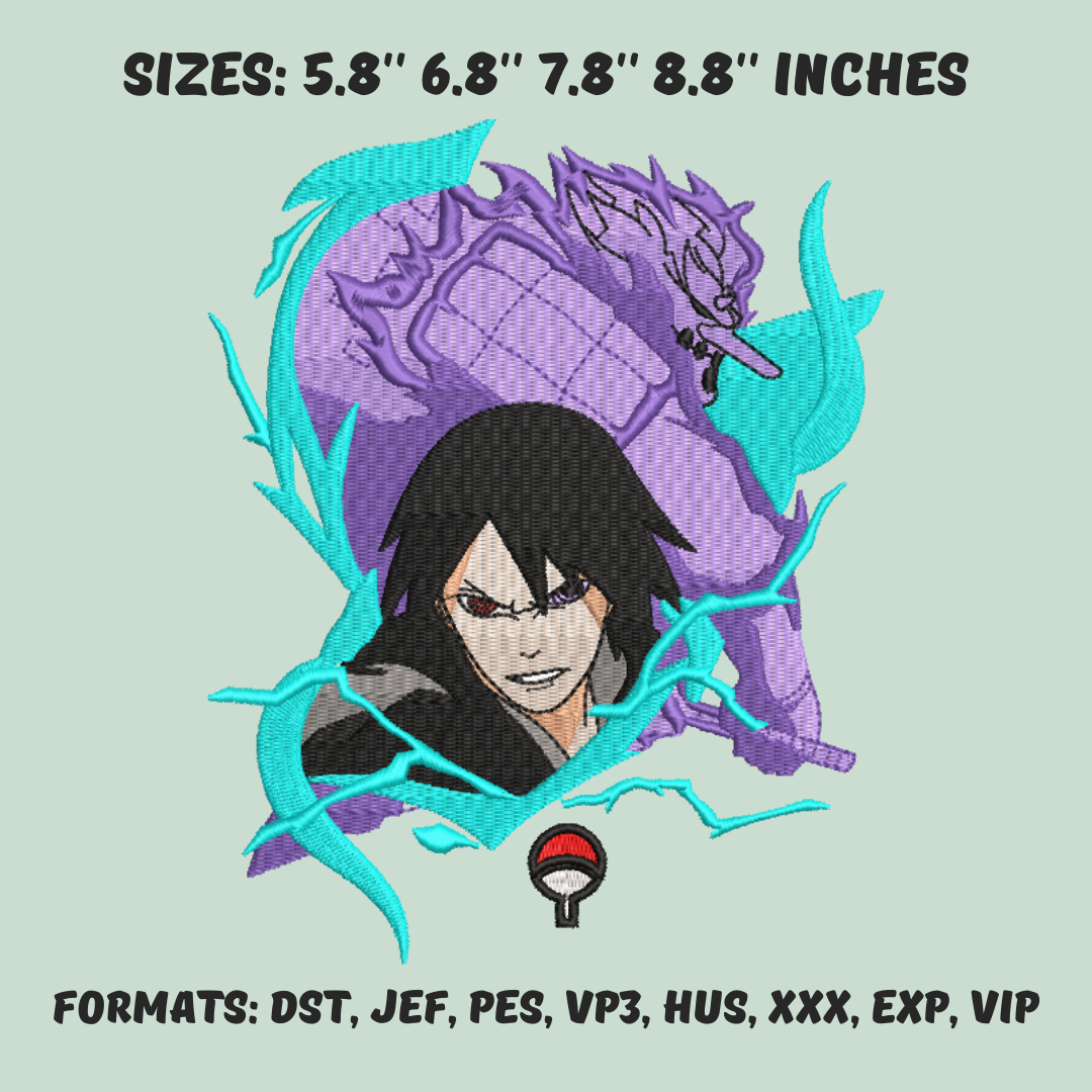 Uchiha Itachi Embroidery Design file, Naruto Anime Embroider - Inspire ...