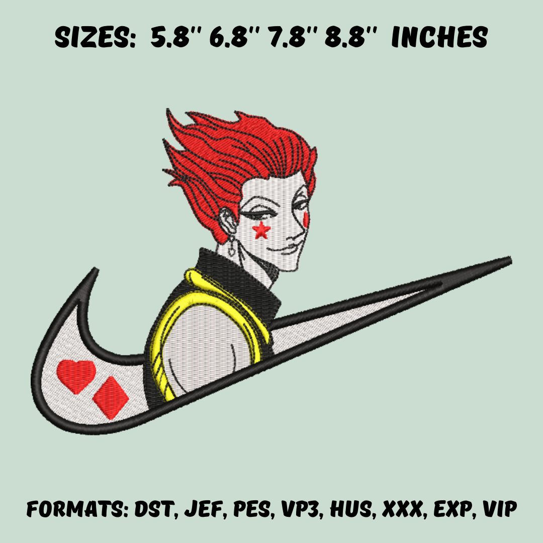 Hisoka Embroidery Design file, Hunter x Hunter Anime Embroid | Inspire ...