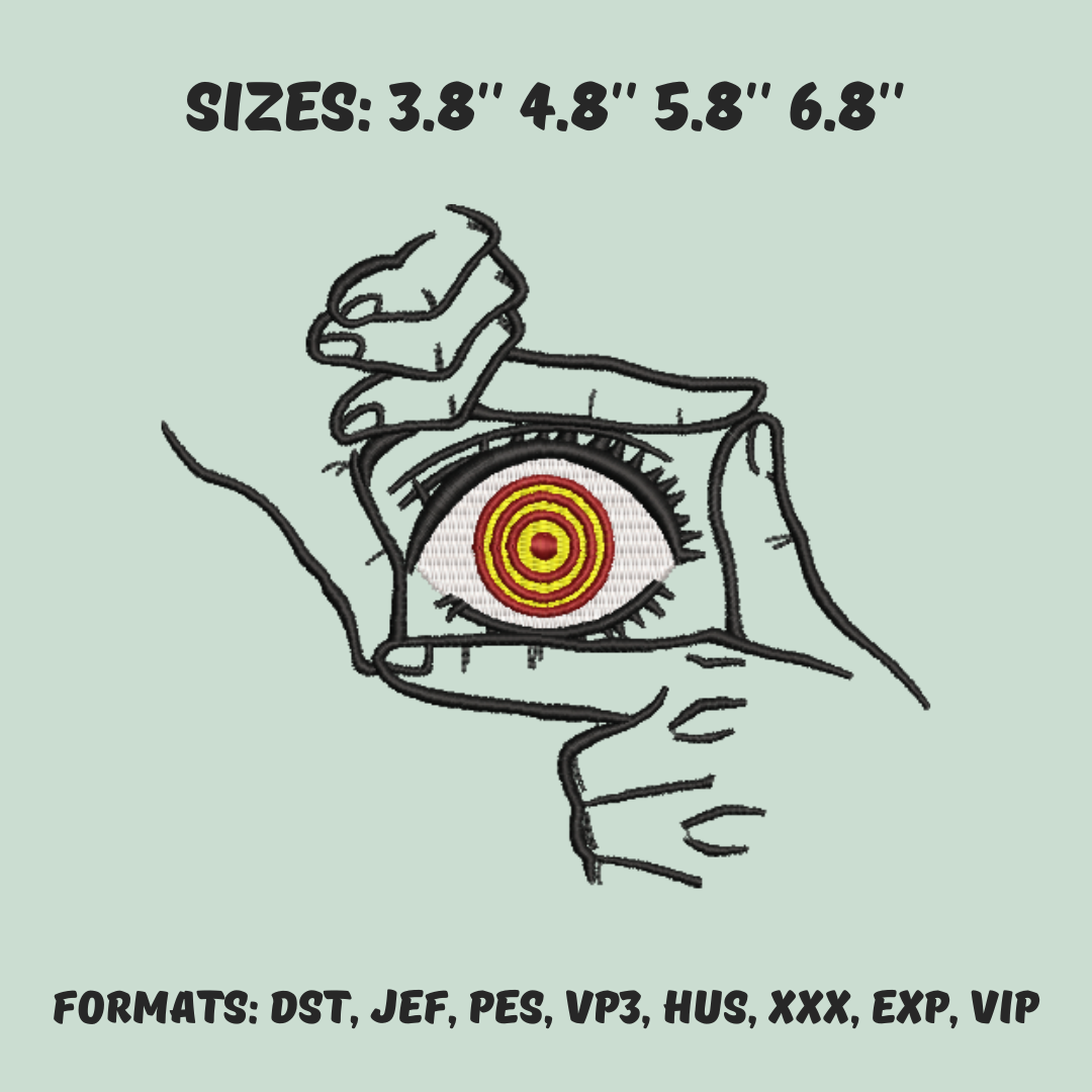Makima Eyes Embroidery Design file, Chainsaw Man Anime Embro | Inspire ...