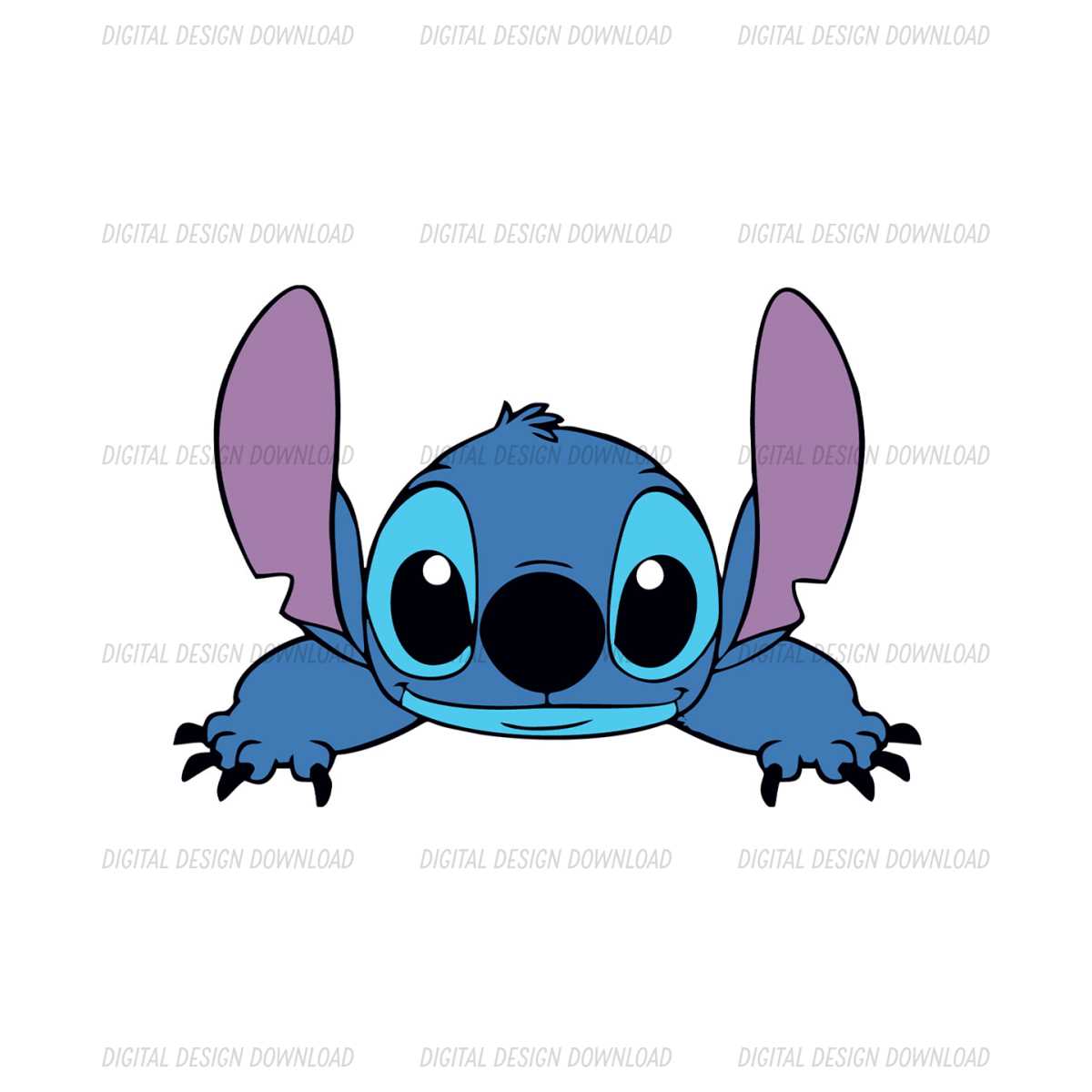 Disney Cartoon Alien Dog Stitch Face SVG | Inspire Uplift