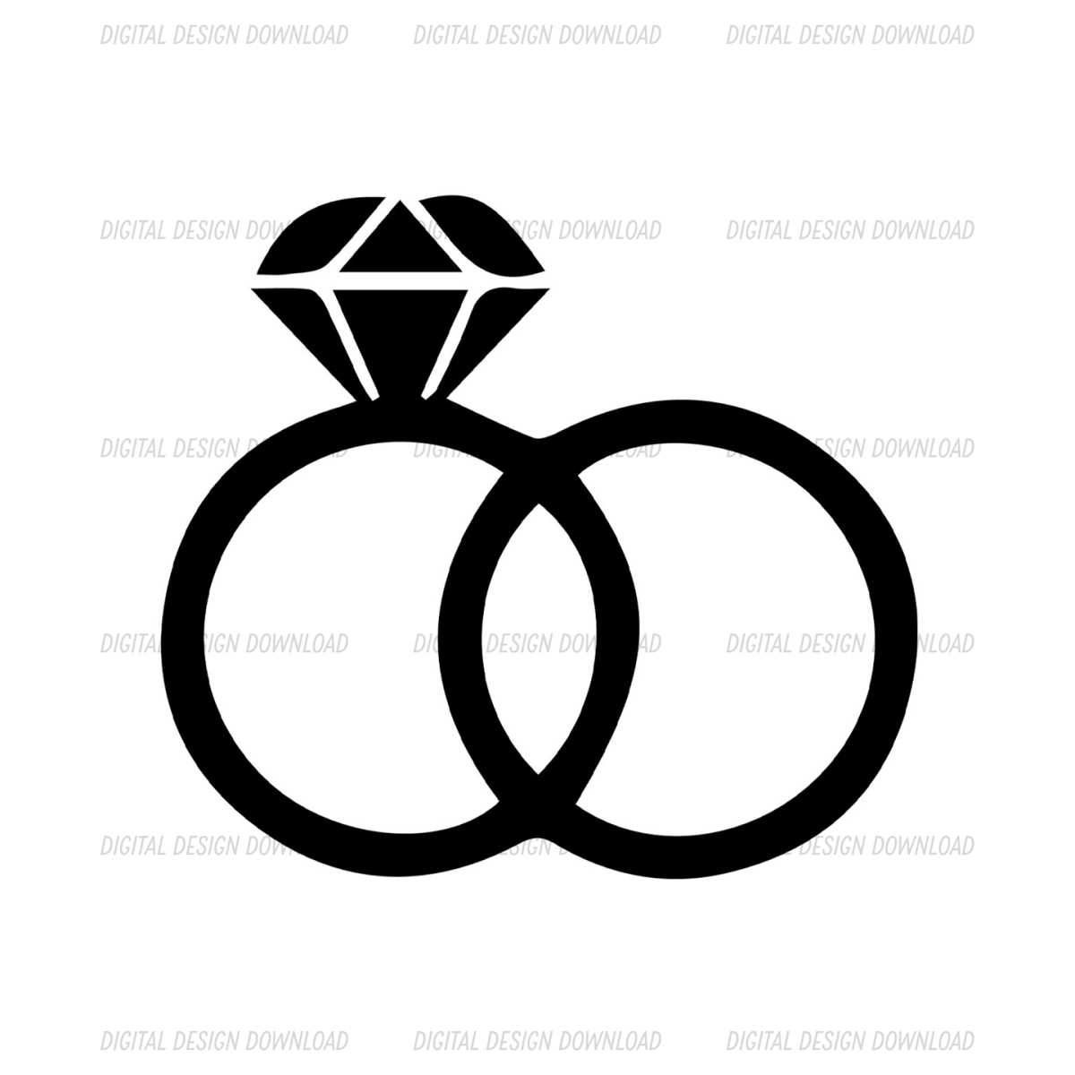 Diamond Ring Disney Wedding Day Vector SVG | Inspire Uplift