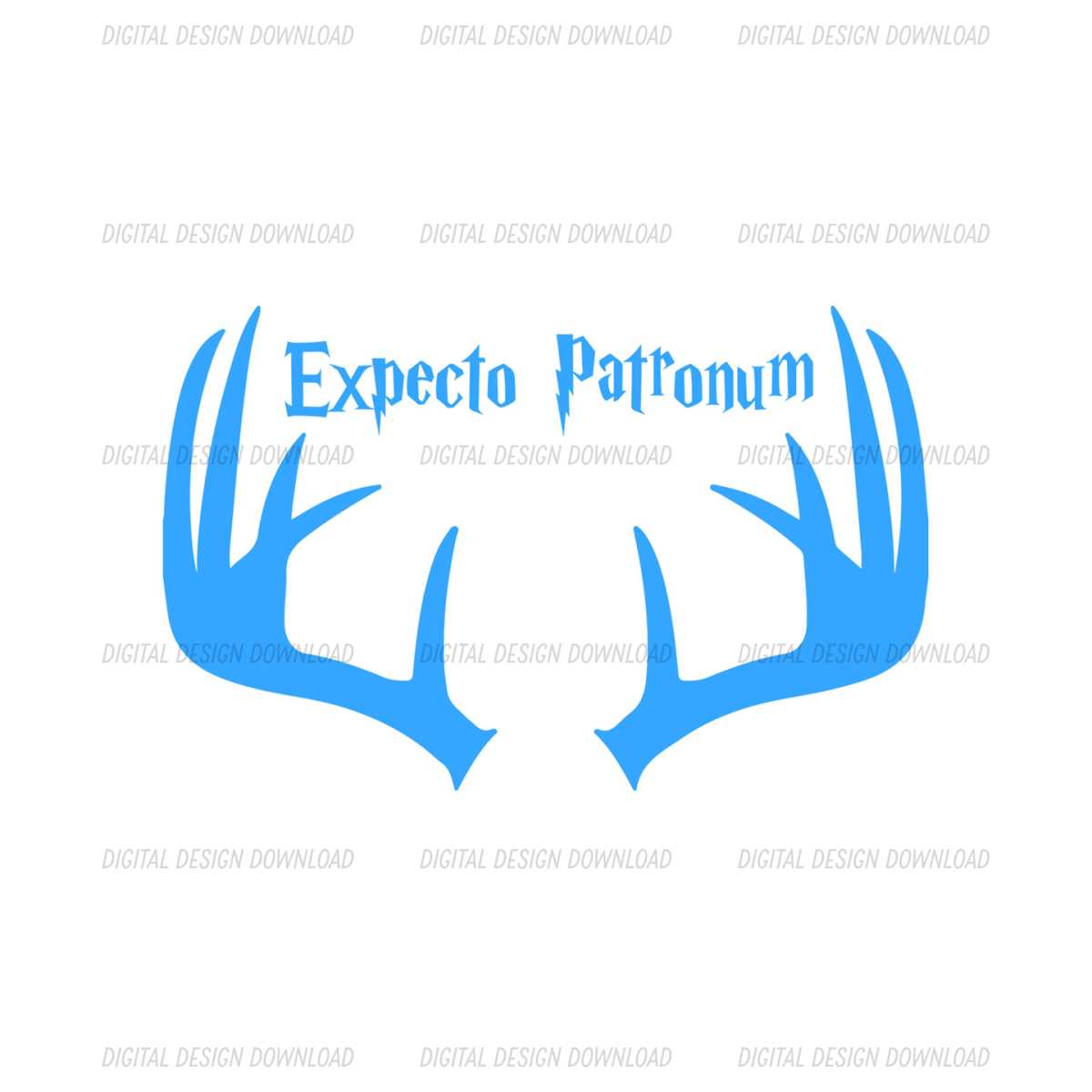 Blue Horn Moose Expecto Patronum Harry Potter Movie SVG | Inspire Uplift