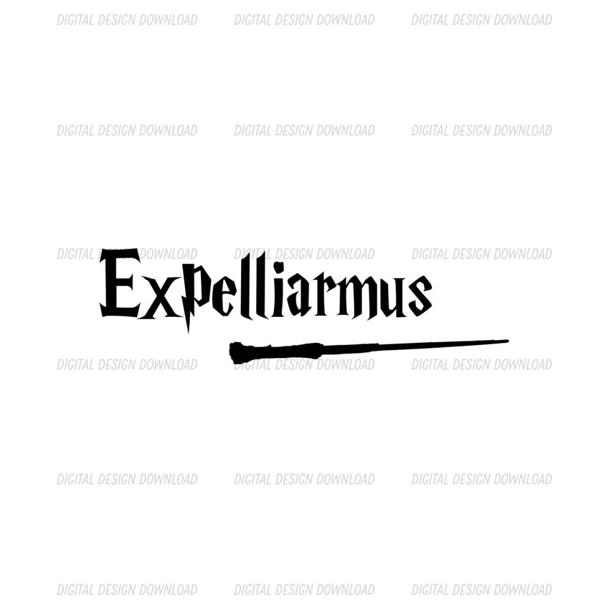 Expelliarmus Harry Potter Magic Wand SVG Vector Clipart - Inspire Uplift