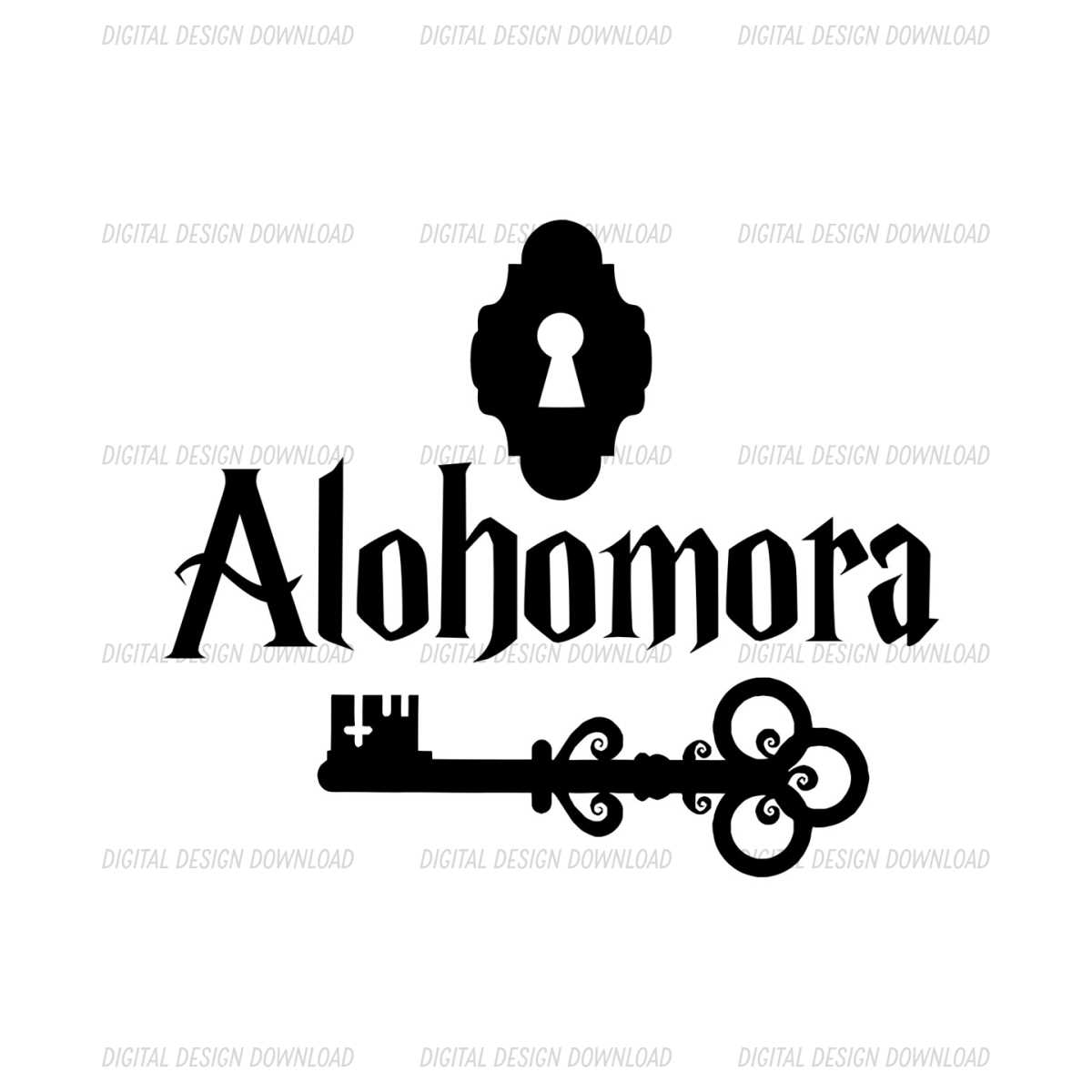 Alohomora Harry Potter Old Key SVG Cut Files | Inspire Uplift