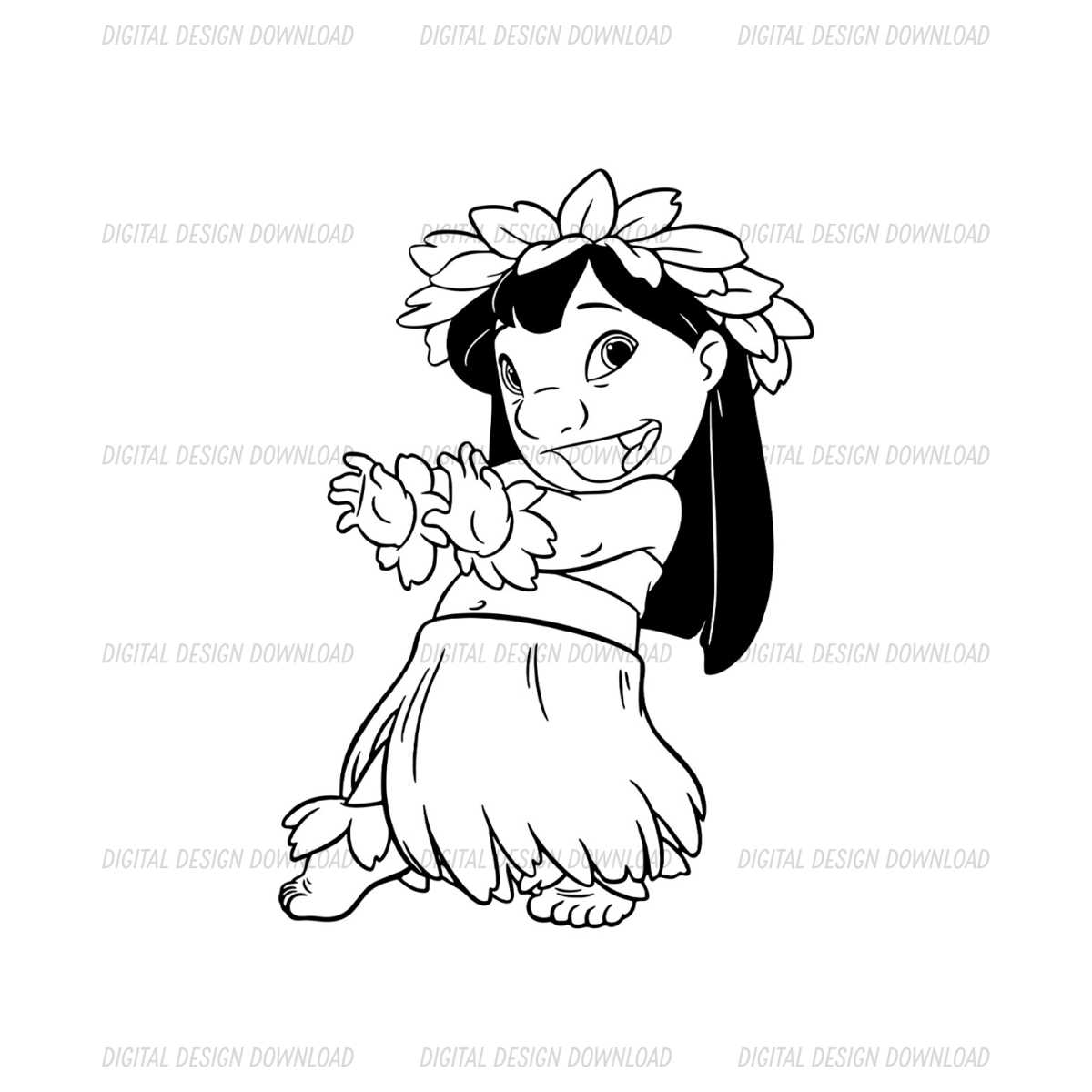 Lilo SVG, Princess Lilo Silhouette, Disney Lilo Stitch SVG, | Inspire ...