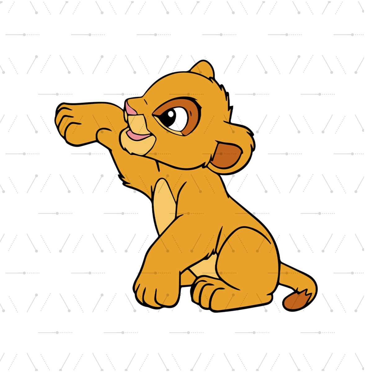 Baby Simba Disney The Lion King Cartoon SVG | Inspire Uplift