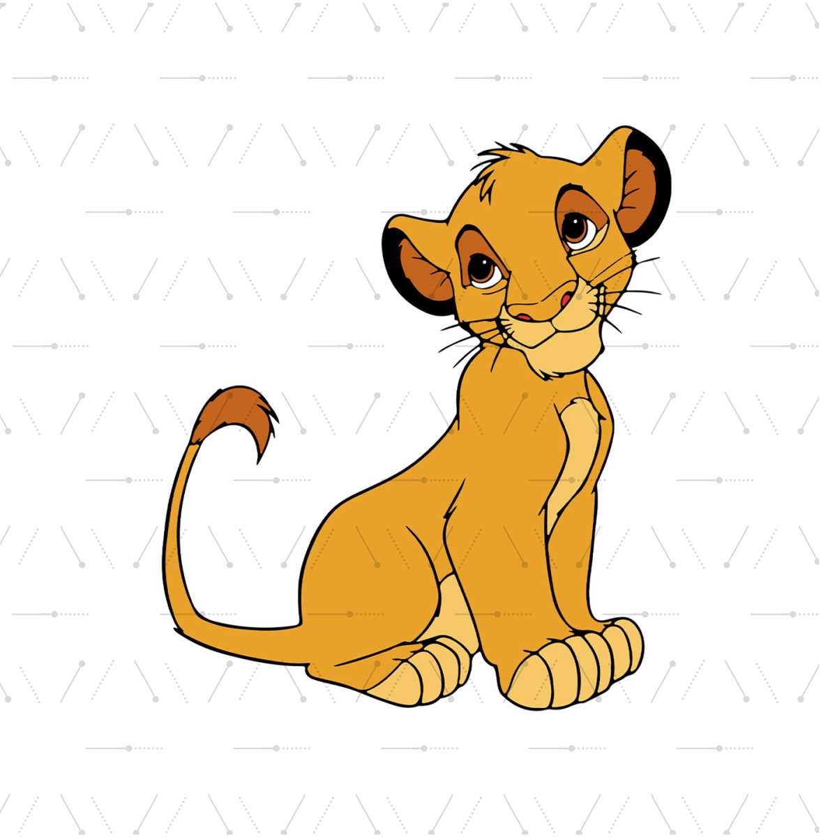 Disney The Lion King Simba Cartoon Vector SVG - Inspire Uplift