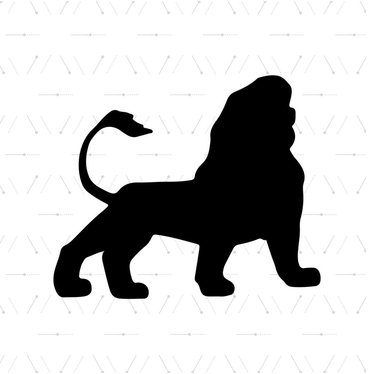 Lion King Simba Disney Cartoon Vector Silhouette SVG | Inspire Uplift