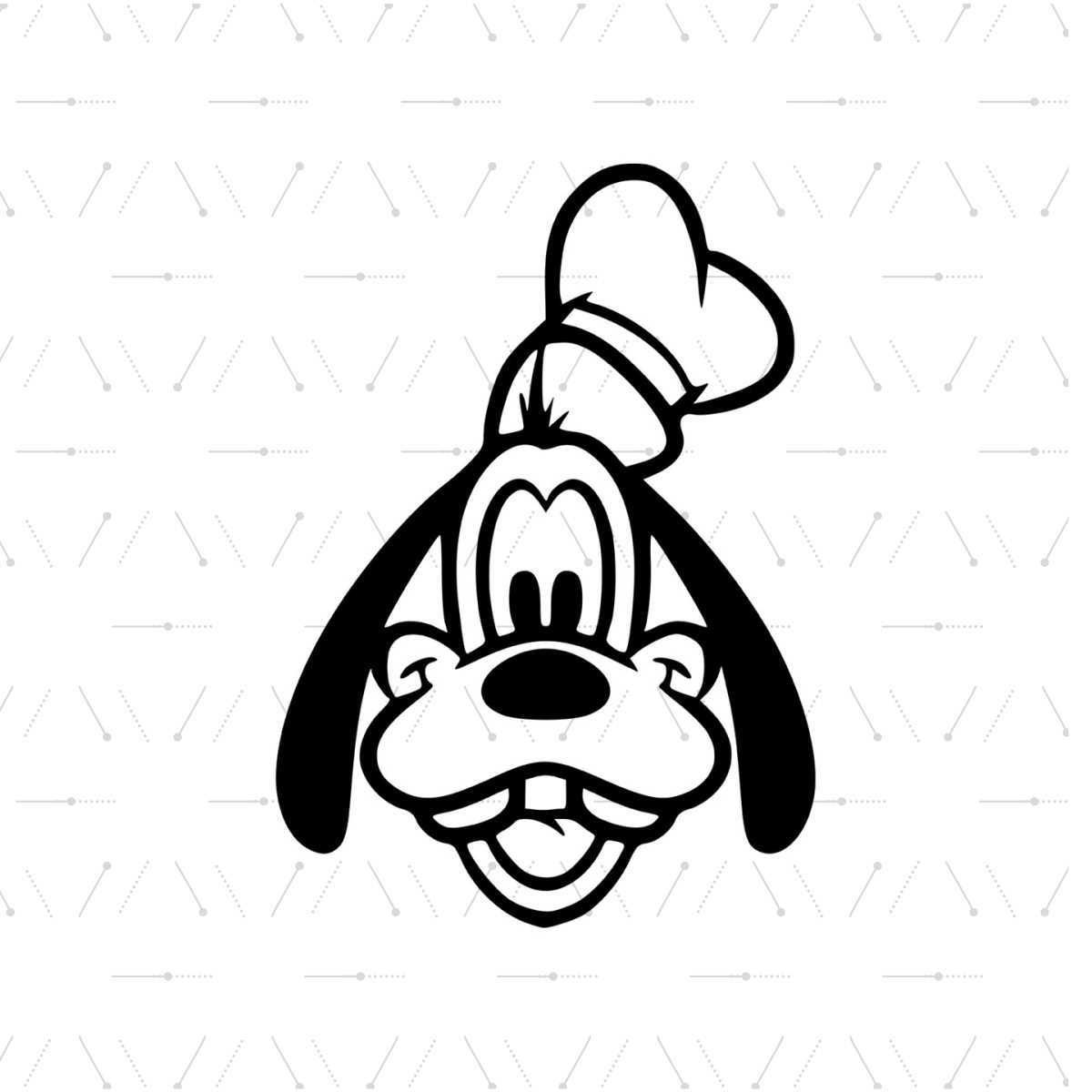 The Face Of Goofy Disney Cartoon Character SVG | Inspire Uplift