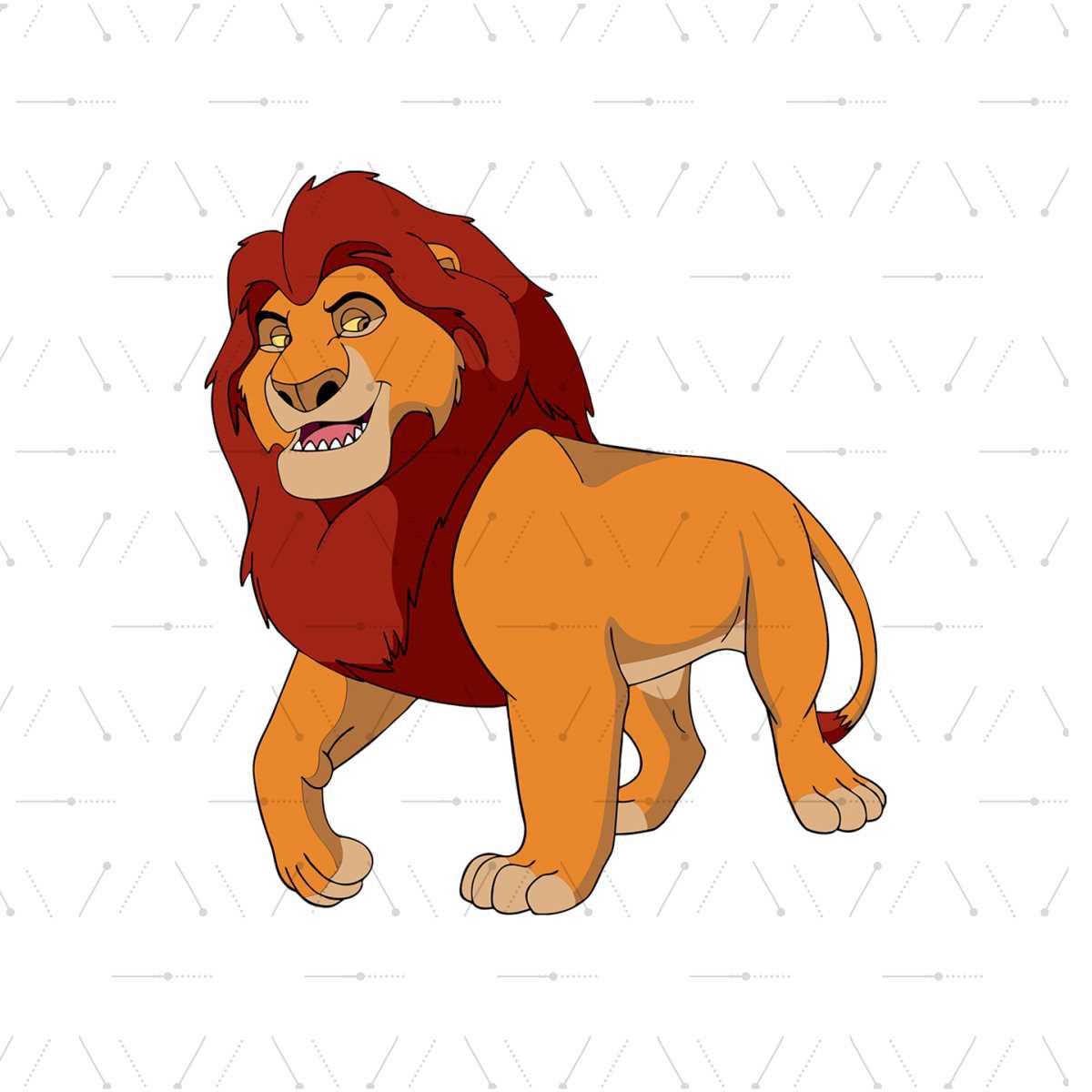 King Mufasa The Lion King Cartoon Character SVG | Inspire Uplift