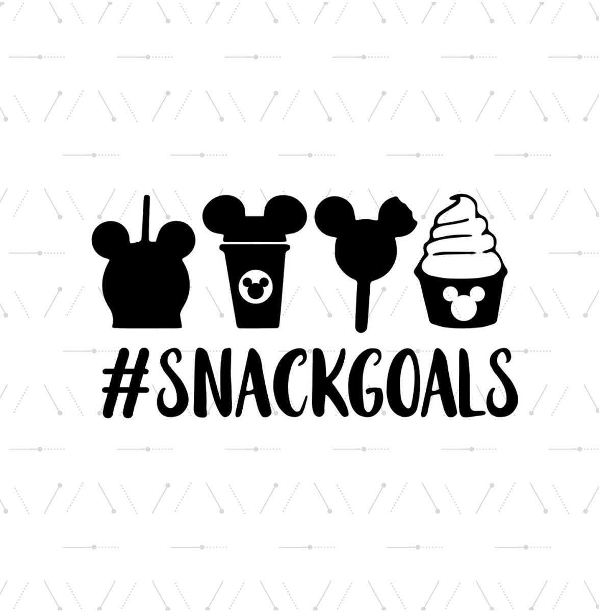 Snack Goals Disney Mickey Mouse Cookie Ice Cream SVG - Inspire Uplift
