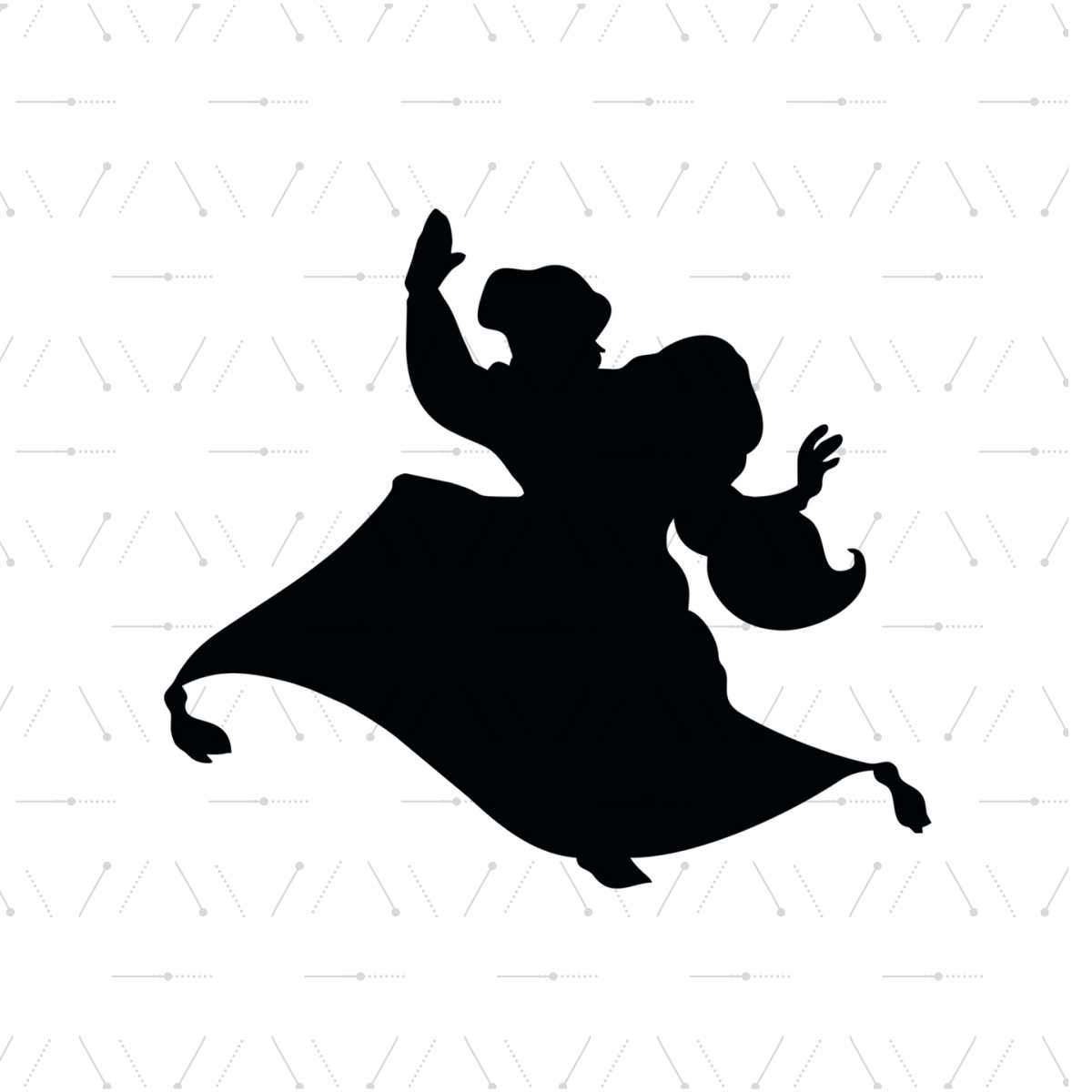 Disney Aladdin Flying Carpet Silhouette Vector SVG | Inspire Uplift