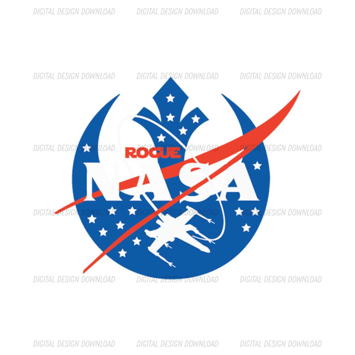 Rogue NASA Rebel Alliance Symbol Star Wars SVG | Inspire Uplift