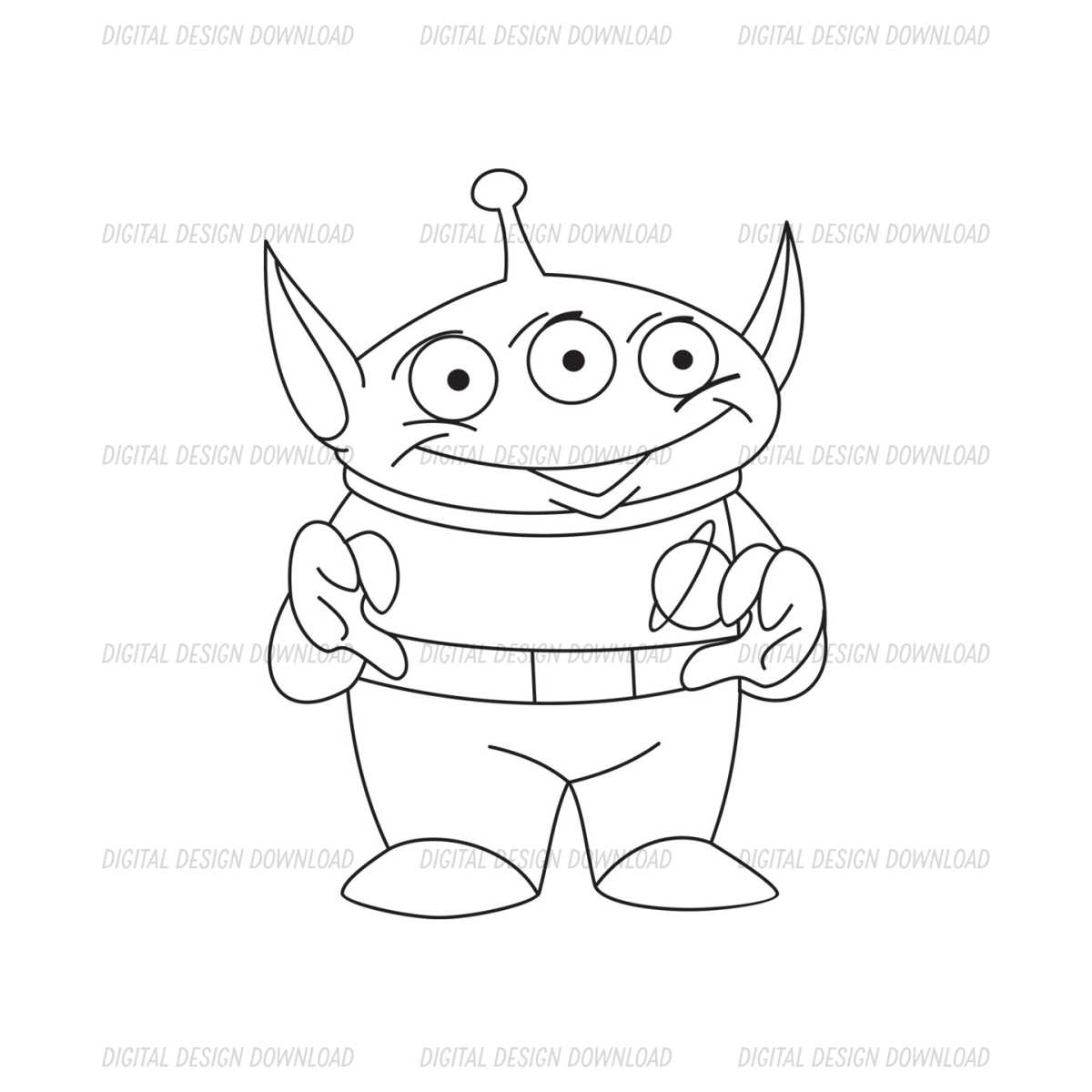 Disney Cartoon Toy Story Character Little Green Alien Toy Si | Inspire ...