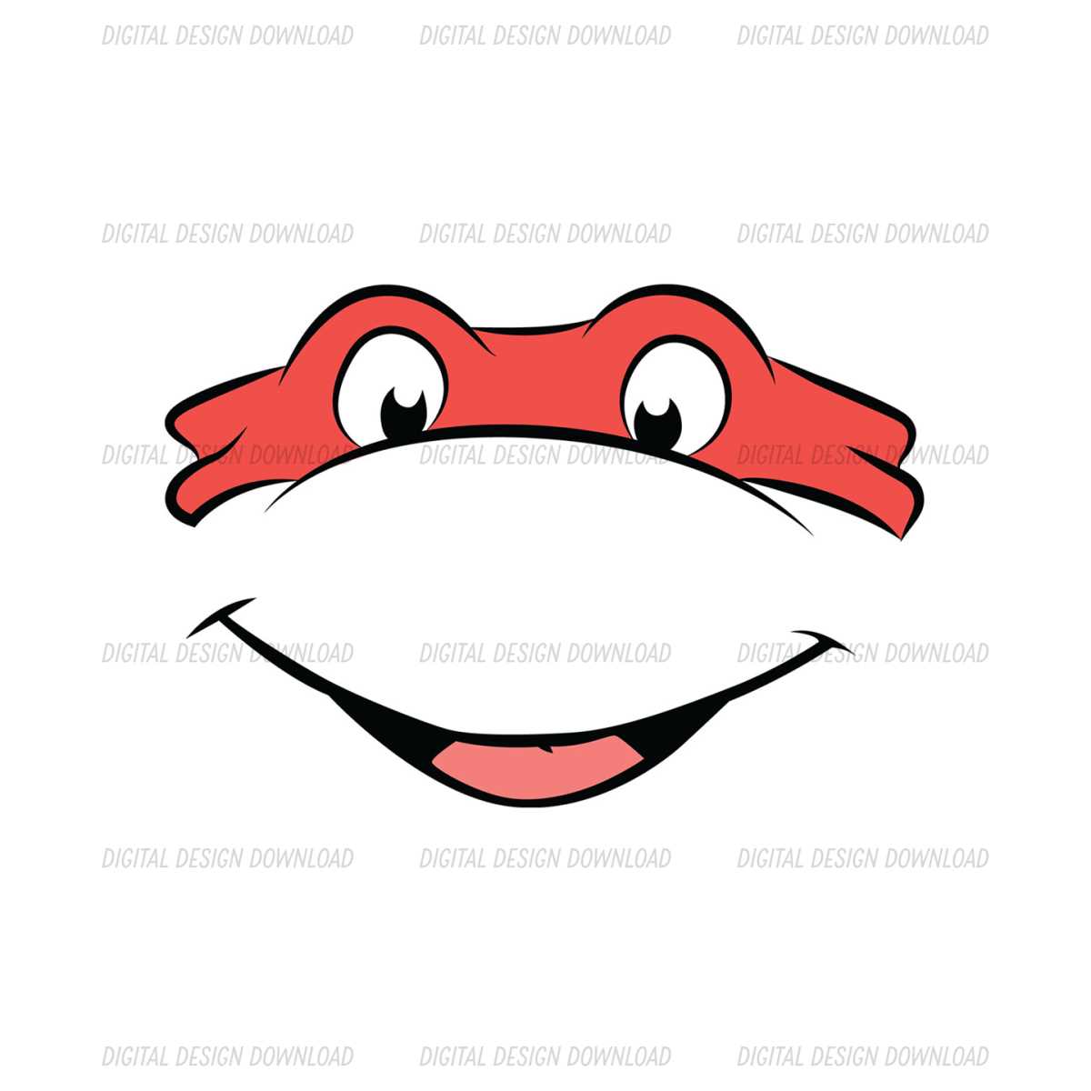 Raphael Ninja Turtles Face SVG | Inspire Uplift