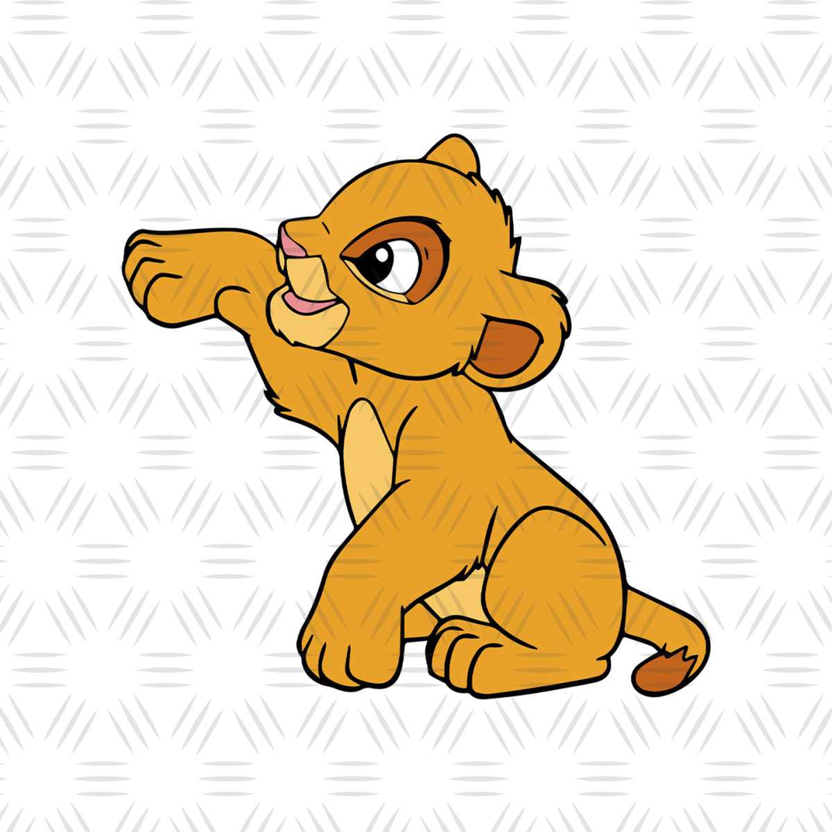 Baby Simba Disney The Lion King Cartoon SVG | Inspire Uplift