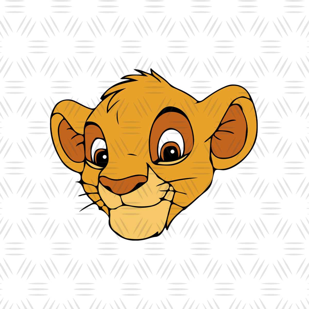 Simba Face The Lion King Cartoon Clipart SVG | Inspire Uplift