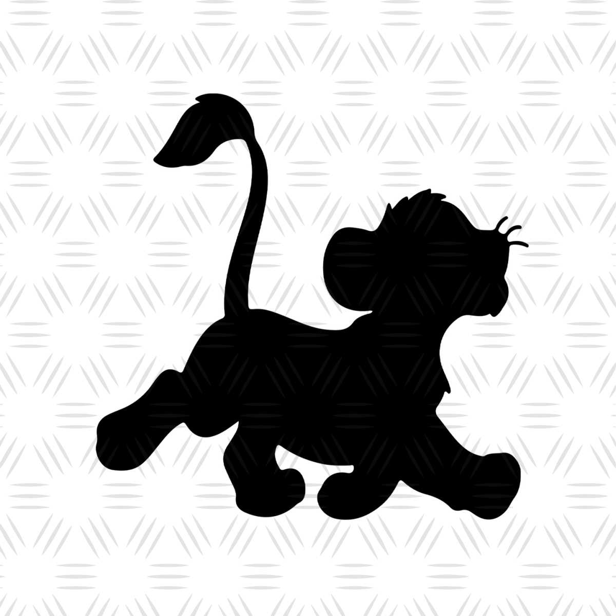 Simba Cartoon The Lion Cub King Silhouette SVG Cricut | Inspire Uplift