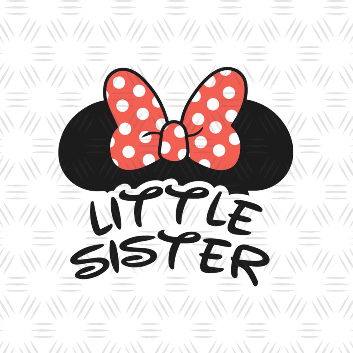 Little Sister Disney Minnie Magic Mouse Ears Vector SVG | Inspire Uplift
