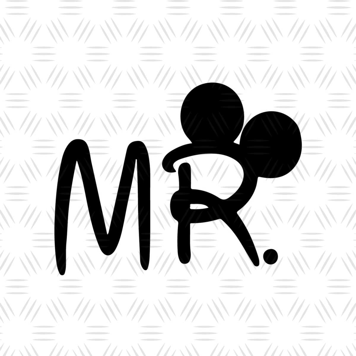 Mr. Groom Mickey Mouse Disney Wedding Logo SVG - Inspire Uplift