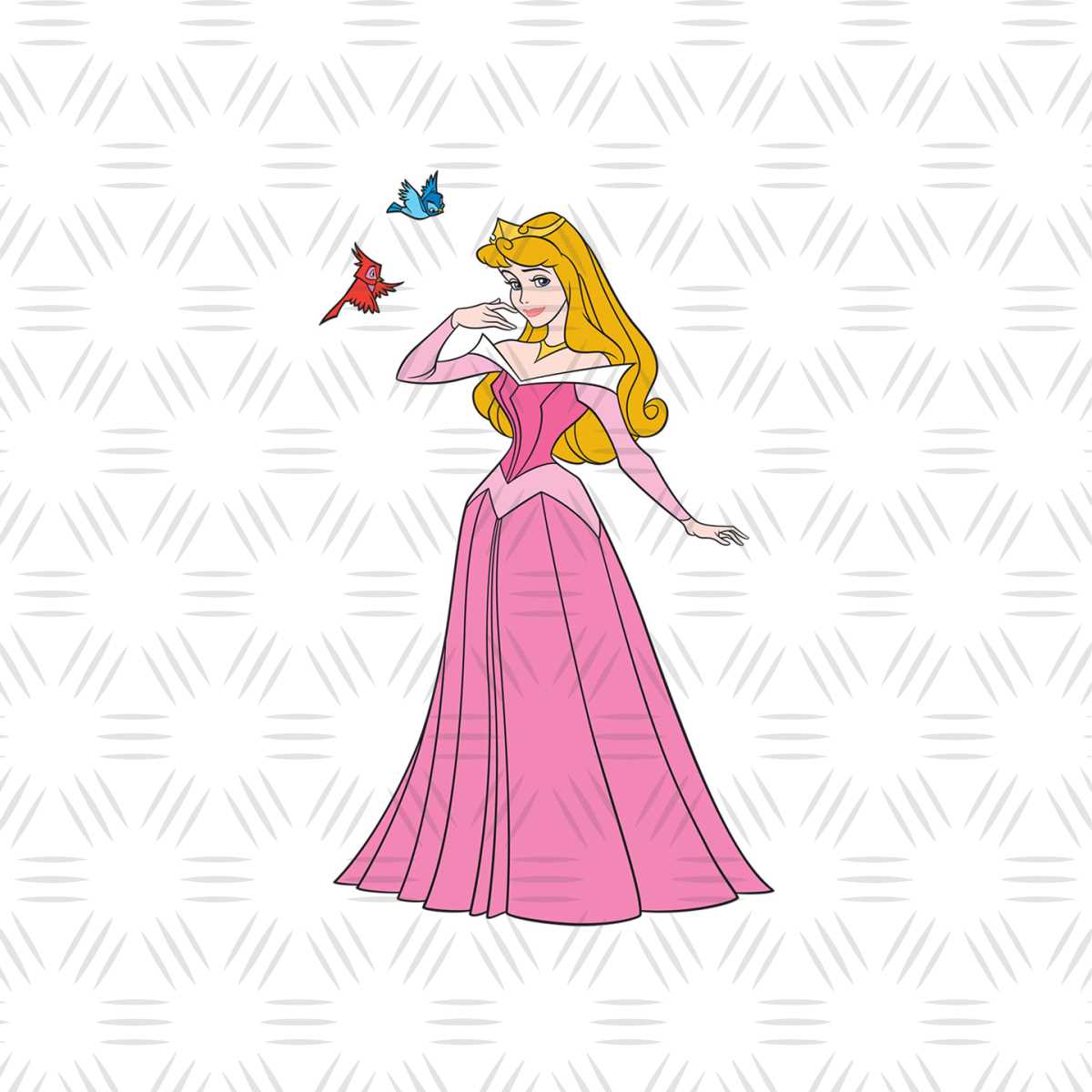 Disney Sleeping Beauty Princess Aurora and The Birds SVG | Inspire Uplift