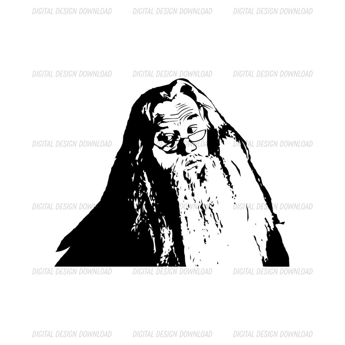 Professor Albus Dumbledore Harry Potter Movie SVG Vector Cut | Inspire ...