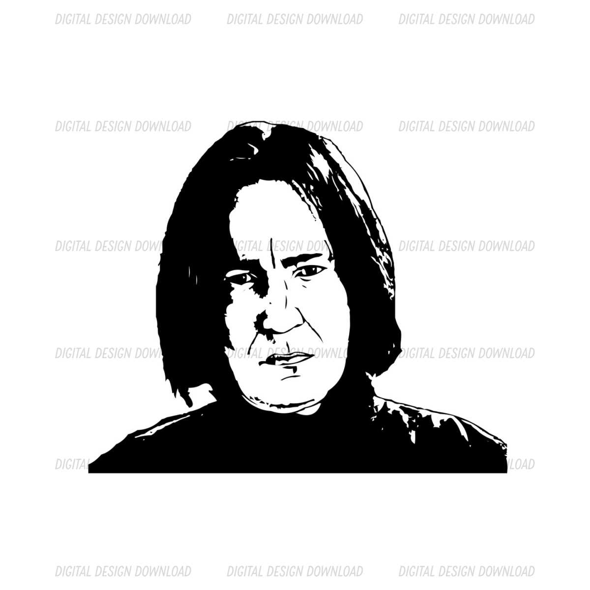 Professor Severus Tobias Snape Harry Potter Movie SVG Silhou | Inspire ...