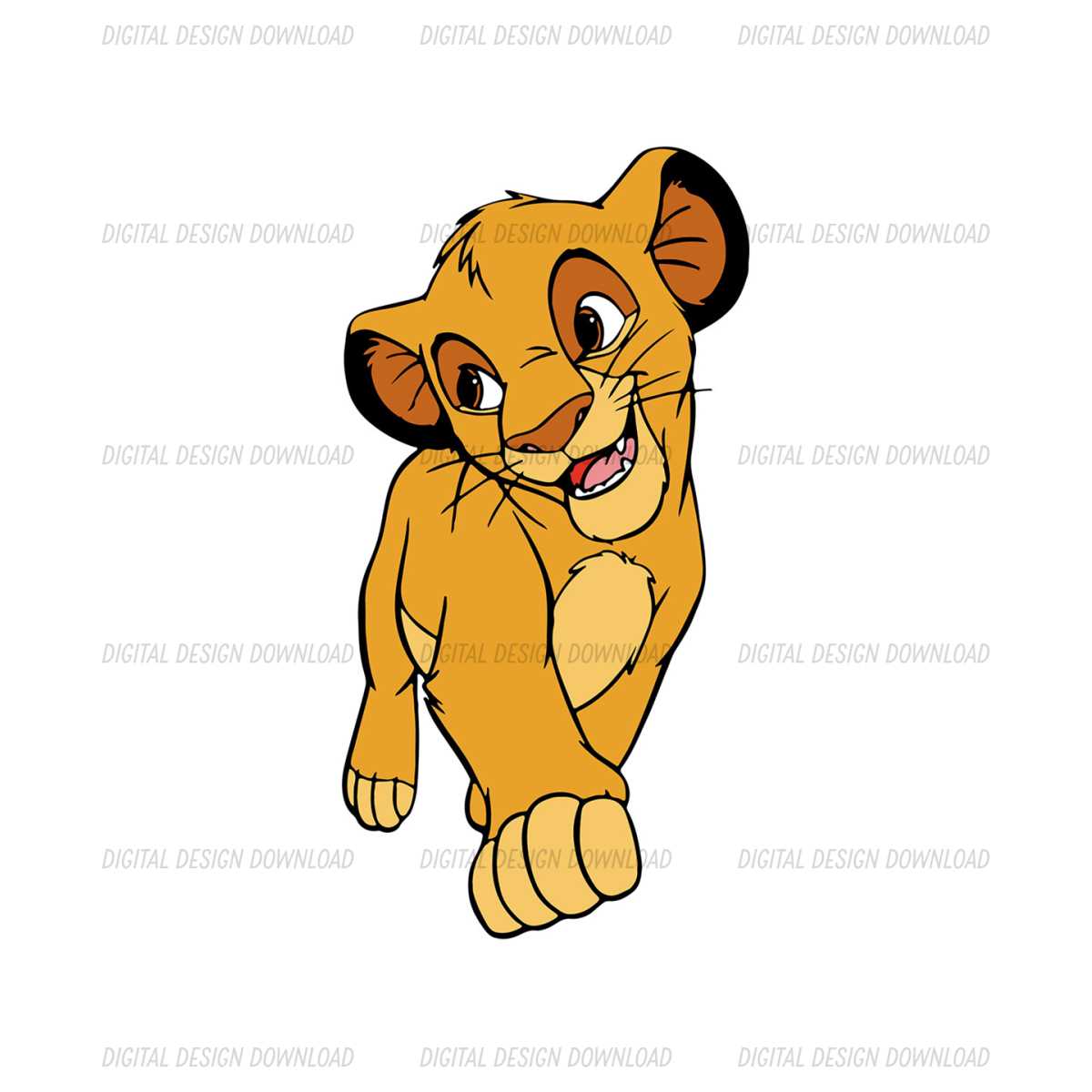 Young Simba The Lion King Disney Cartoon Character SVG - Inspire Uplift