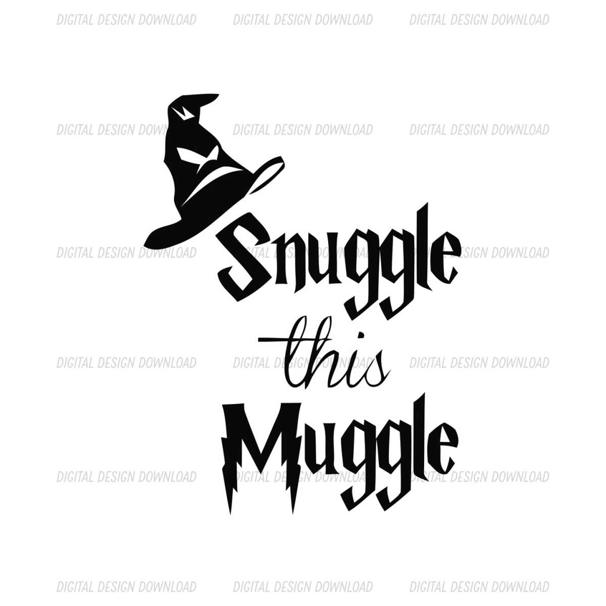 Snuggle This Muggle Harry Potter Wizard Hat SVG | Inspire Uplift
