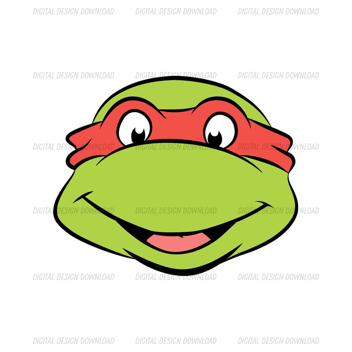 Raphael Ninja Turtle Head SVG | Inspire Uplift