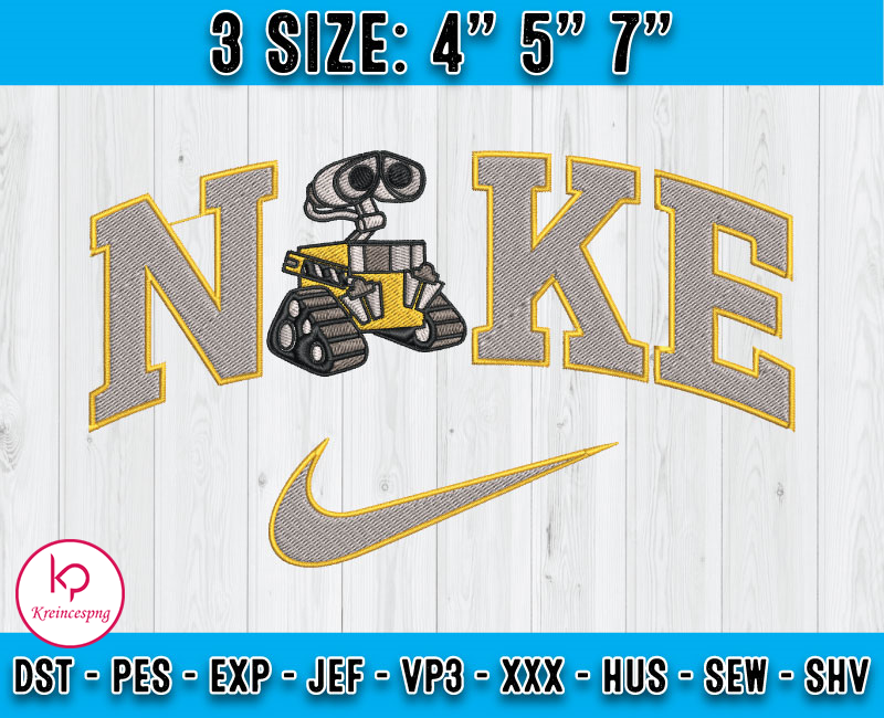 Nike Robot Embroidery Machine Design, Wall E Disney Embroide | Inspire ...