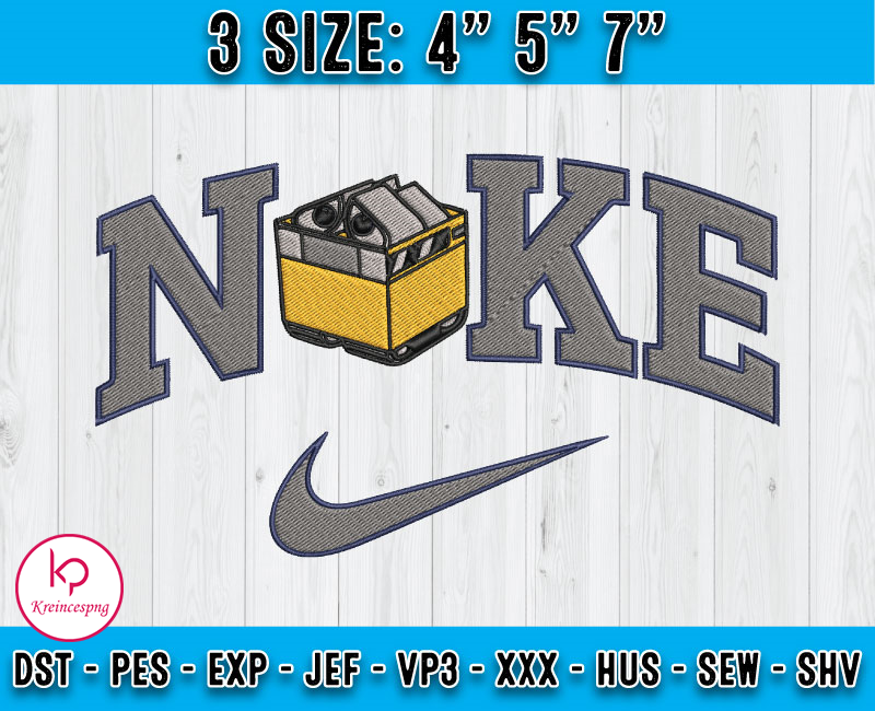 Nike Cute Robot Embroidery Design, Wall E Disney Embroidey F | Inspire ...