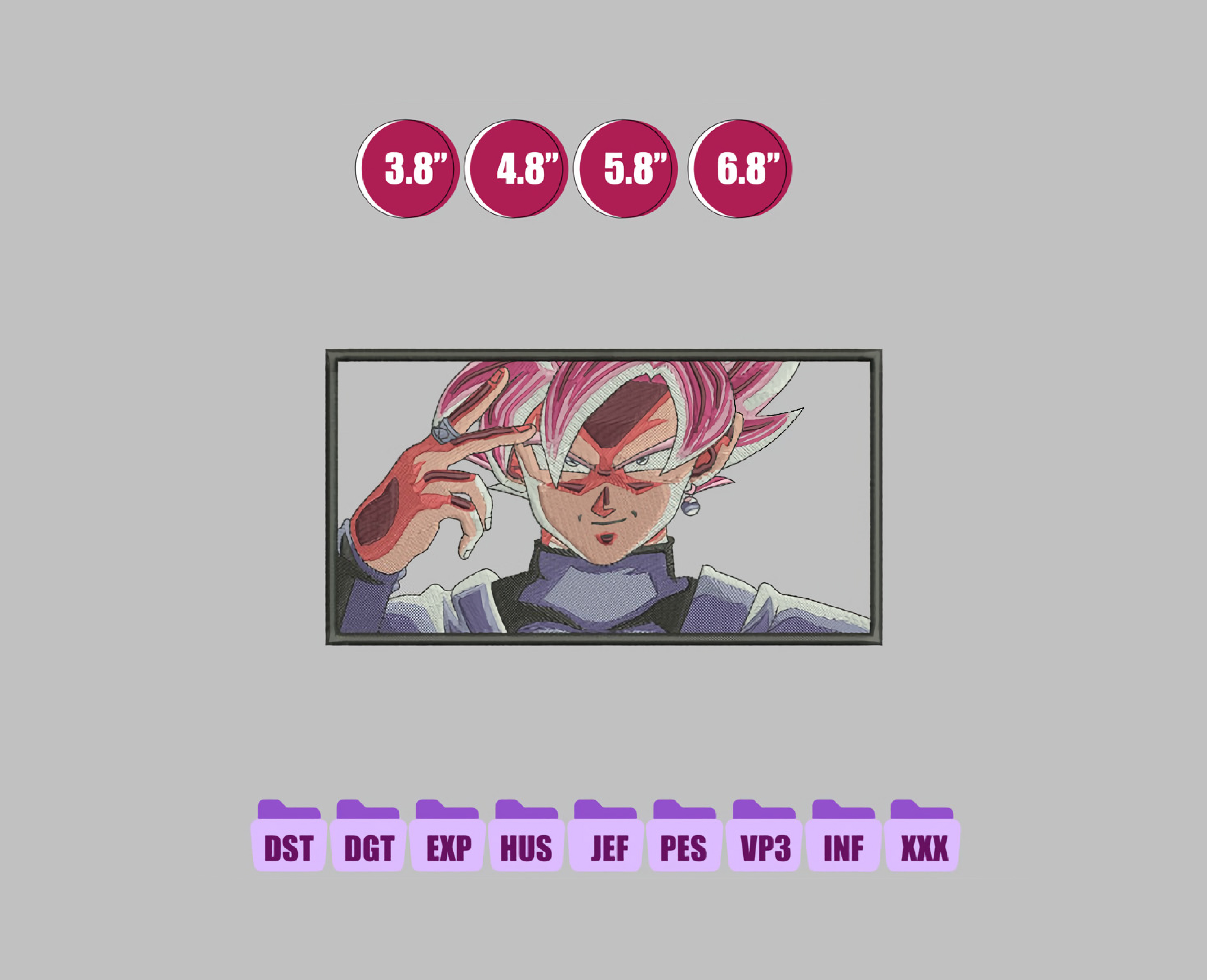 GOKU Anime Embroidery Design, Anime Embroidery Designs 168 | Inspire Uplift