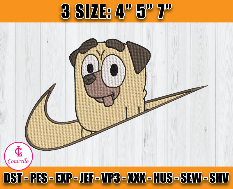 Nike Buddy Embroidery, Bluey Embroidery, Embroidery Machine | Inspire ...