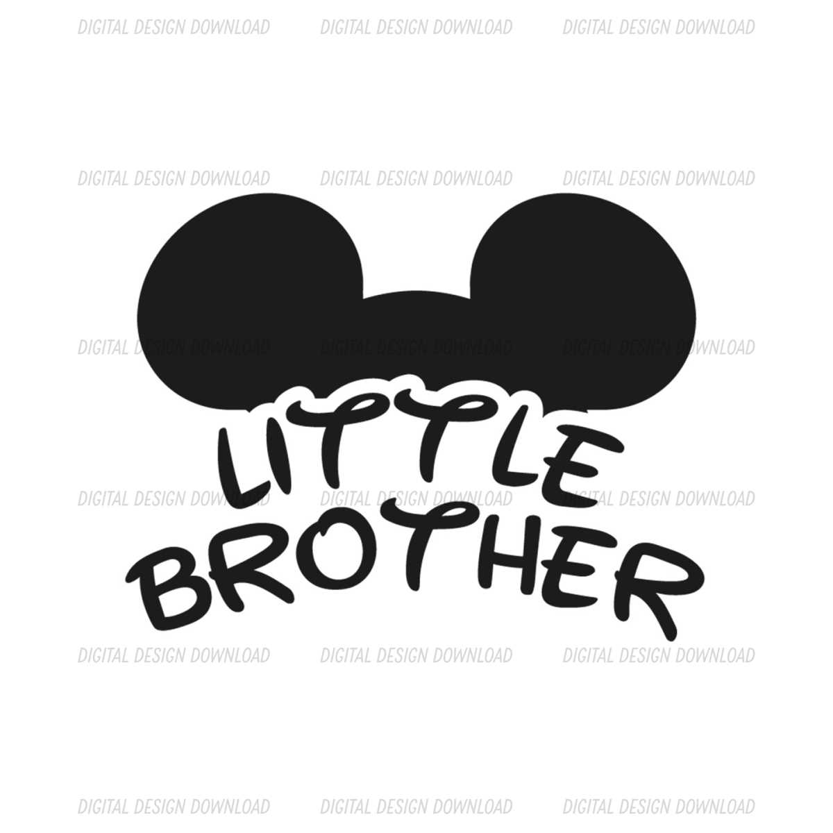 Little Brother Disney Mickey Magic Mouse Ears Vector SVG | Inspire Uplift
