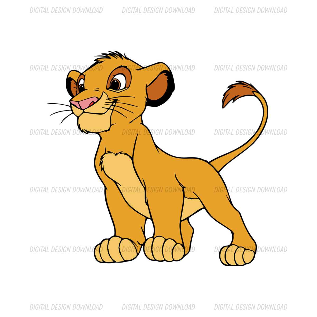 Disney Simba The Lion King Cartoon Character SVG | Inspire Uplift